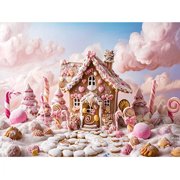 Candy Backdrop Sweet Candyland Castle Lollipop Baby Birthday Cake Smash ...