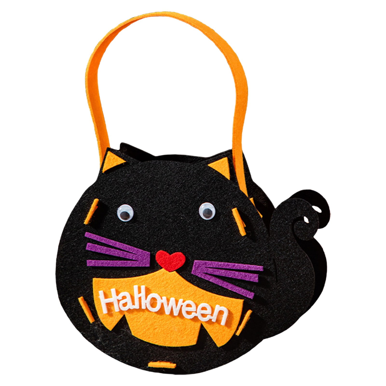 Candy Bag - Halloween Pumpkin Bags for Kids Orange Candy Bags with ...