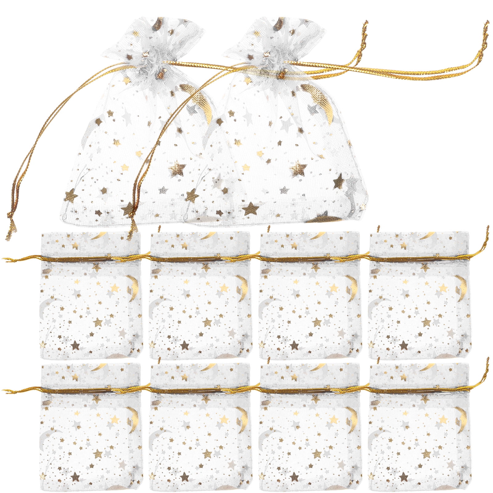 Candy Bags Clear Gift 100 Pcs Pouch Tiny Drawstring Goodie Mesh Cloth ...