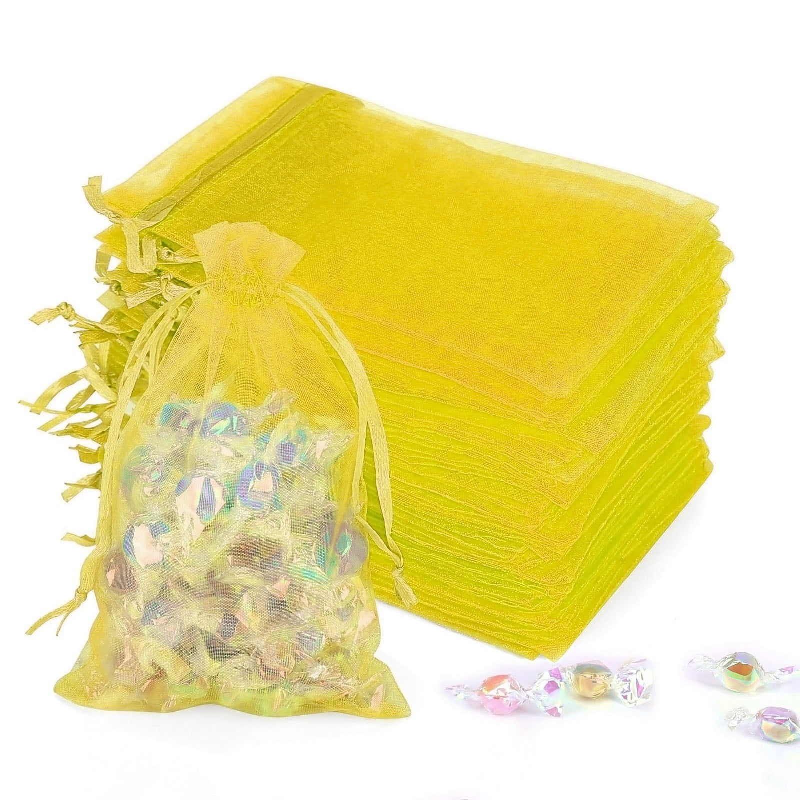 Candy Bags Mesh Jewelry Drawstring For Wedding Favors*100PCS/ Wedding ...