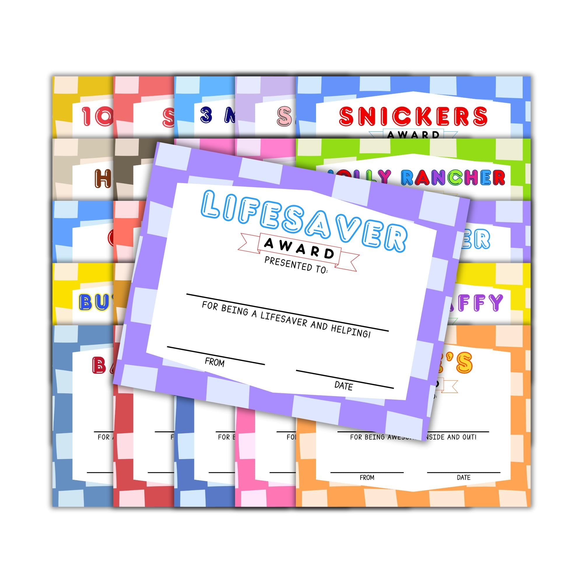 Candy Bar Classroom Awards Superlatives Certificates 25pk 8.5x11 ...