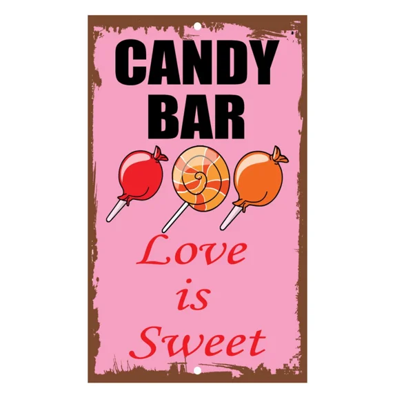 Candy Bar Love Is Sweet Novelty Funny Metal Sign 8 In X 12 In - Walmart.com