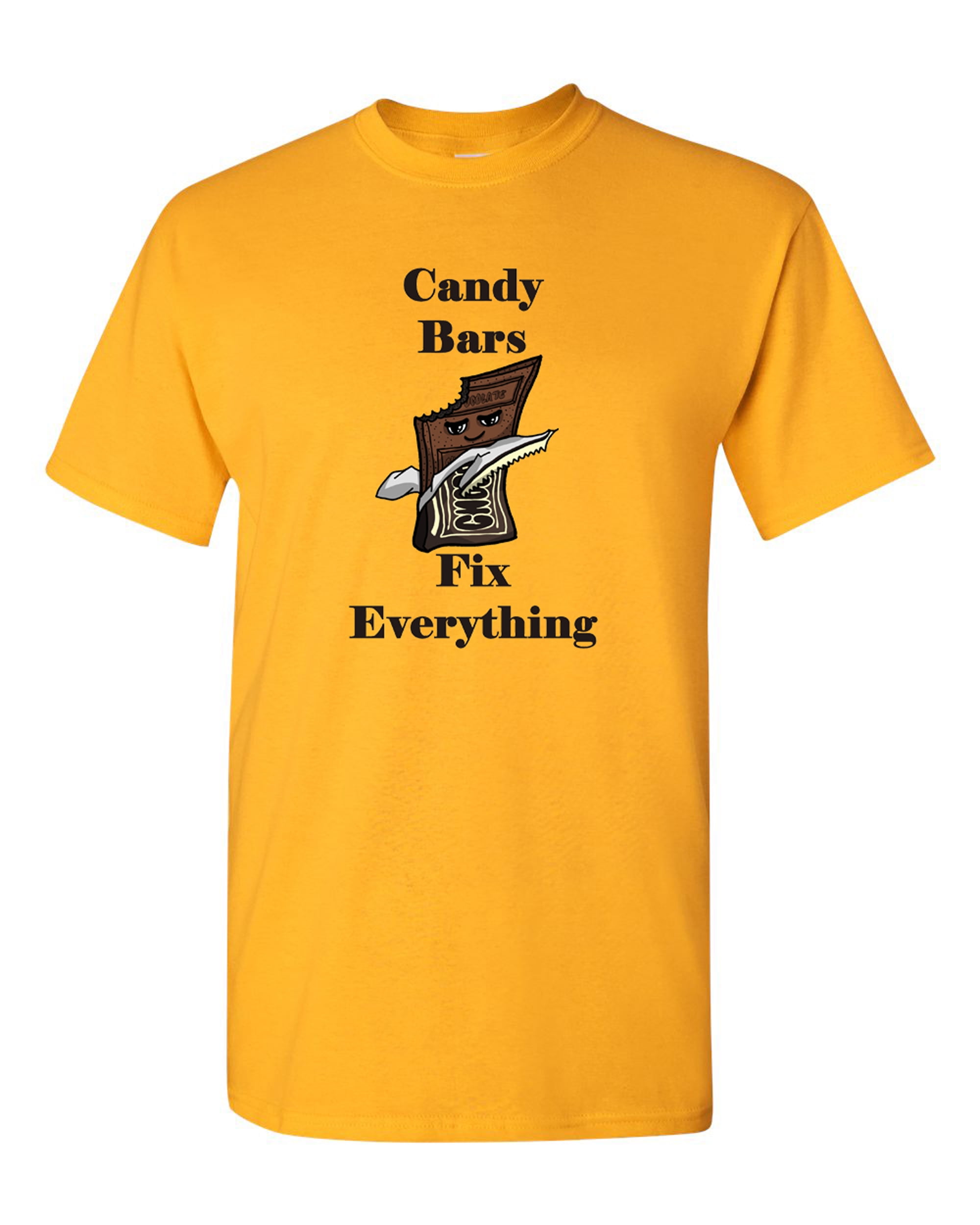 Candy Bars Fix Everything Adult DT T-Shirts Tee - Walmart Business Supplies