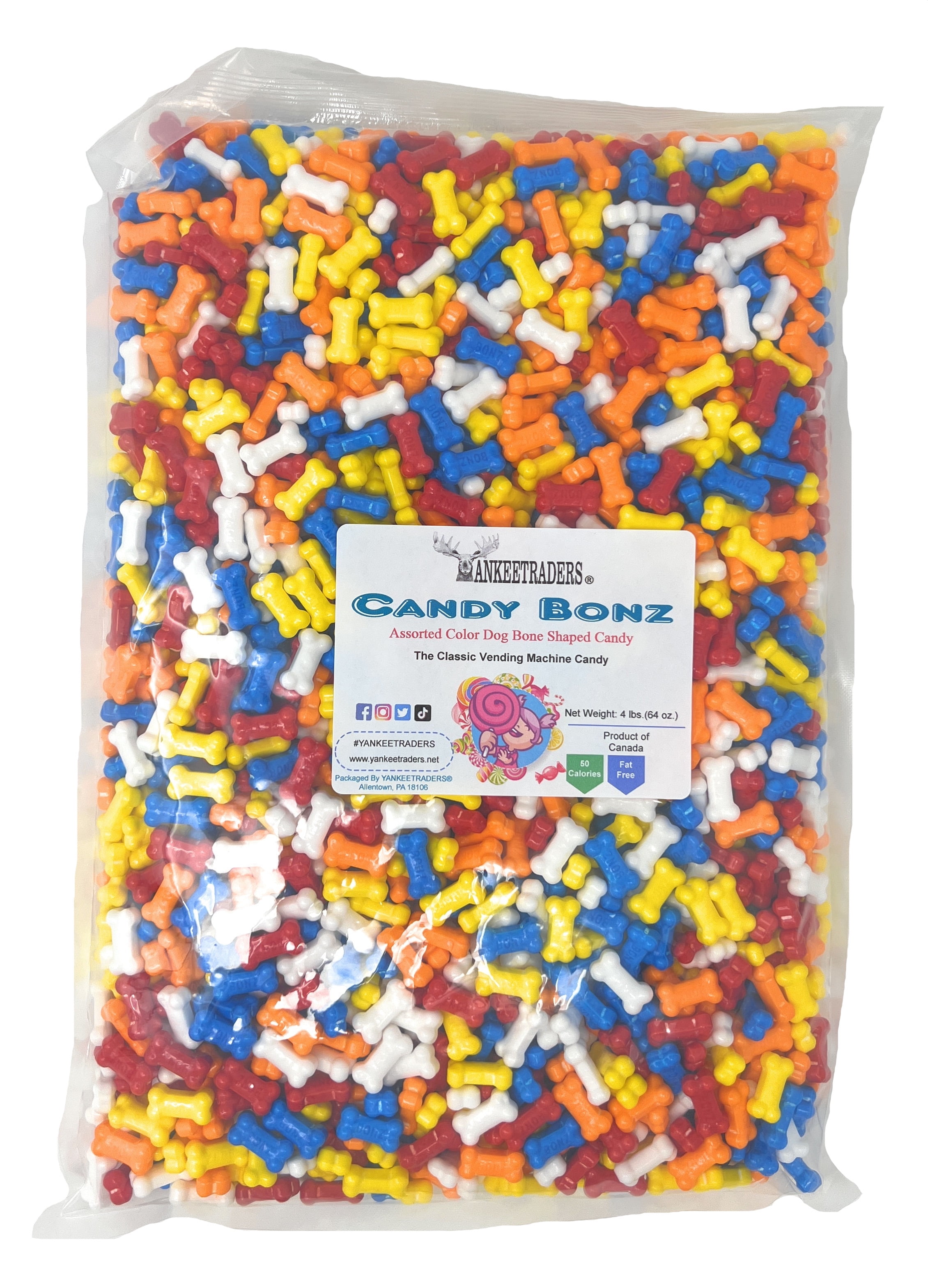 Candy Bonz, Assorted Dog Bone Shaped Candy, 4 lb. Bag - Walmart.com