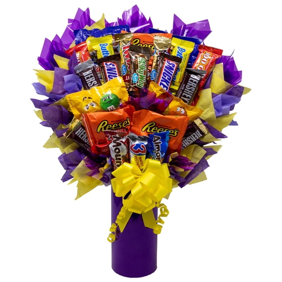 Candy Bouquet Fun-Size Mini Candy Variety Assortment | Personalized ...