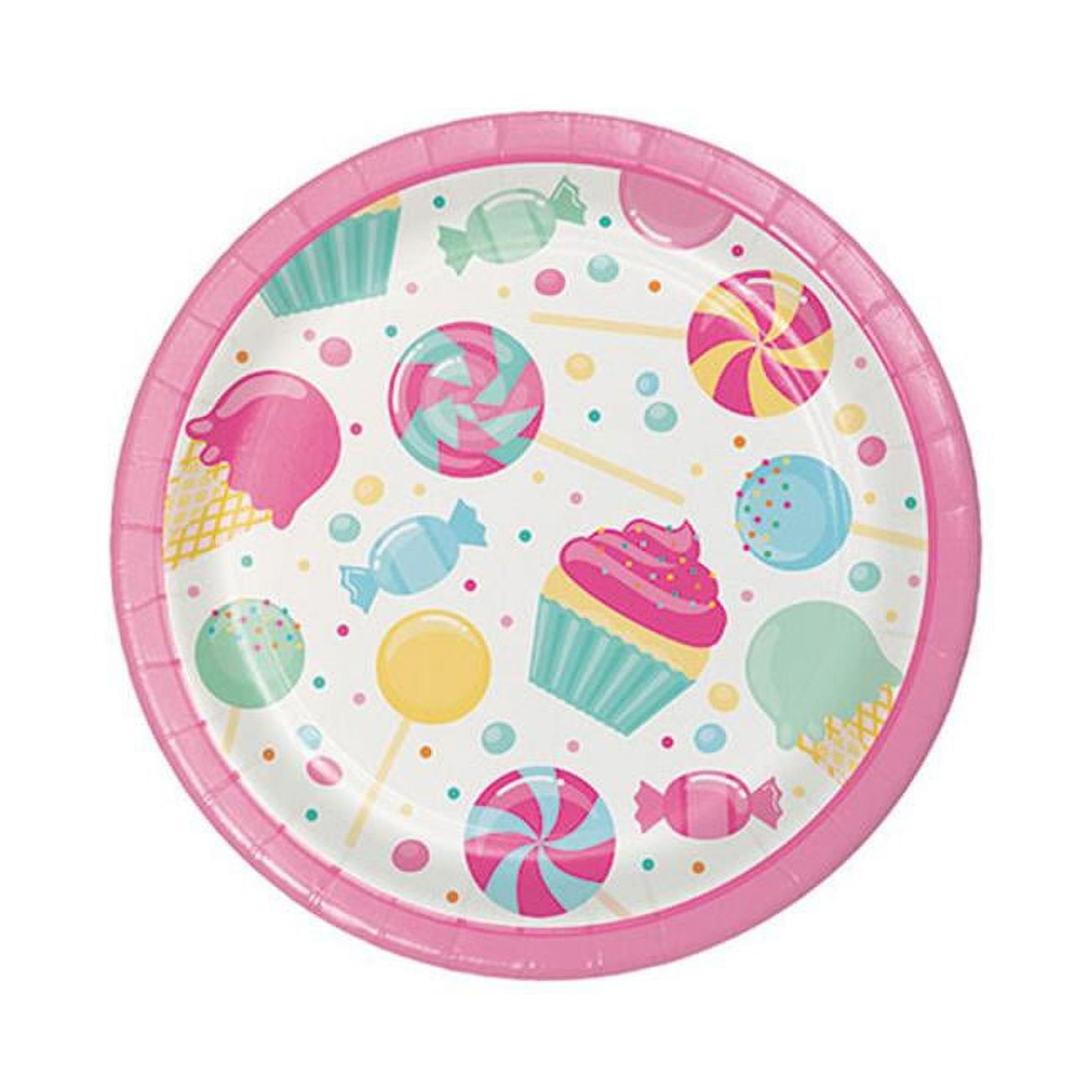 Candy Bouquet Round Paper Dessert Plates 8 Count for 8 Guests - Walmart.com