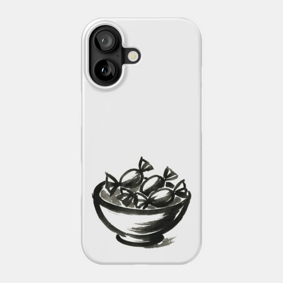 Candy Bowl Ink Brush Minimal Art Case Compatible Across iPhone 11,12,13 ...