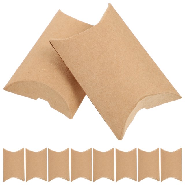 Golden Paper Candy Boxes for and Storage 20 Pieces Pillow Shape Small ...