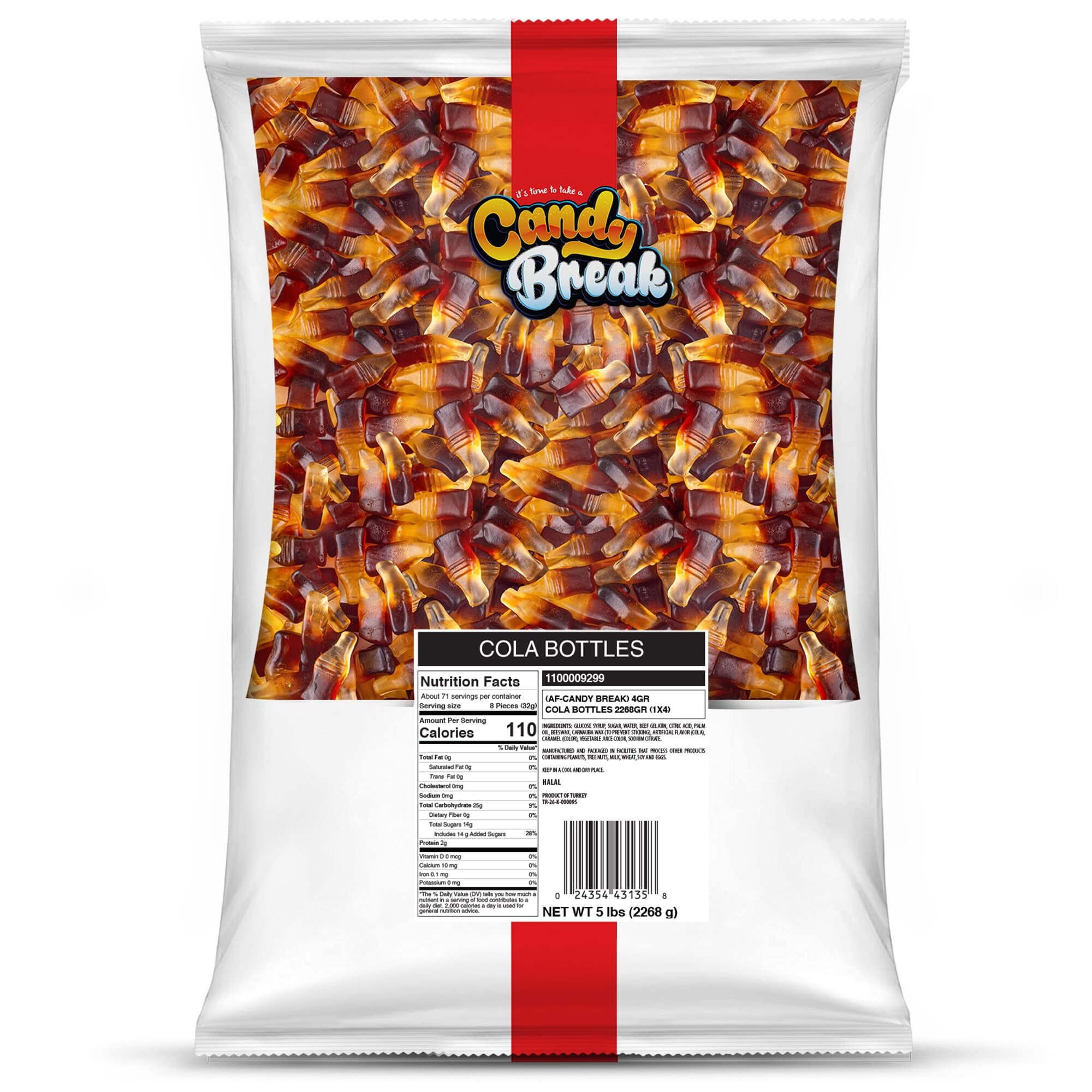 Candy Break Cola Bottles Bulk Gummy Candy, 5 lbs Bag, Share Size Bags ...