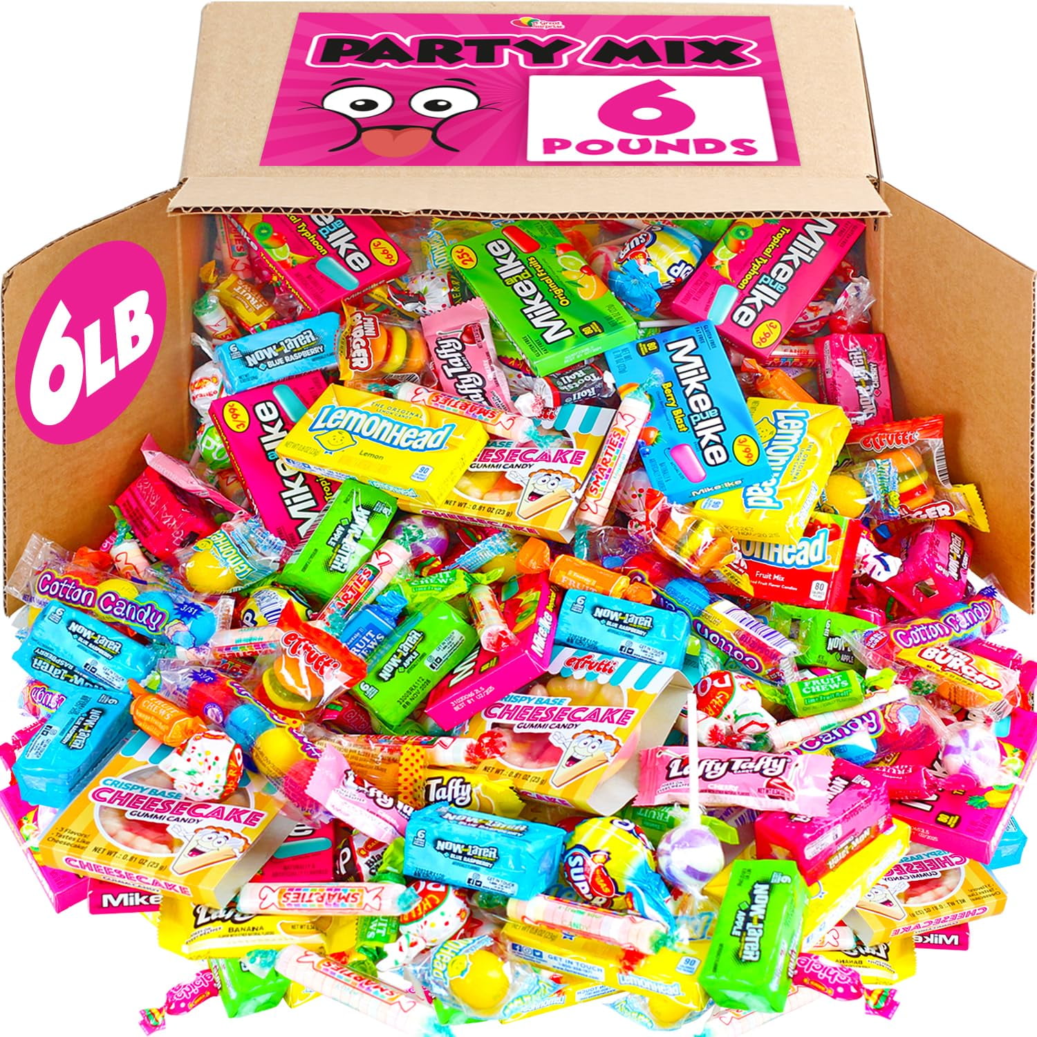 Candy Bulk - 6 Pounds - Individually Wrapped Candies - Pinata Filler ...
