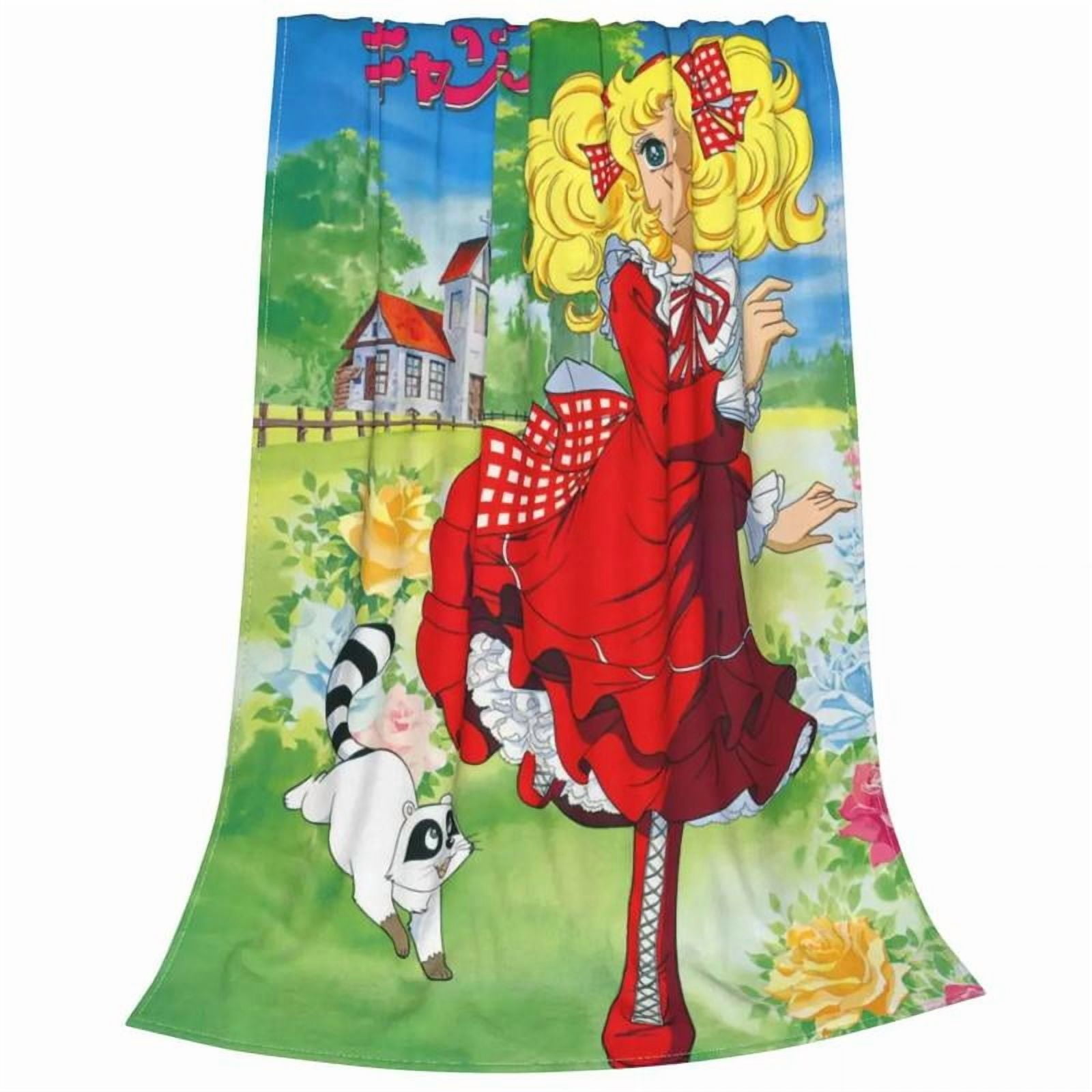 Candy Candy Anime Knitted Blankets Fleece Kawaii Japanese Anime Super ...