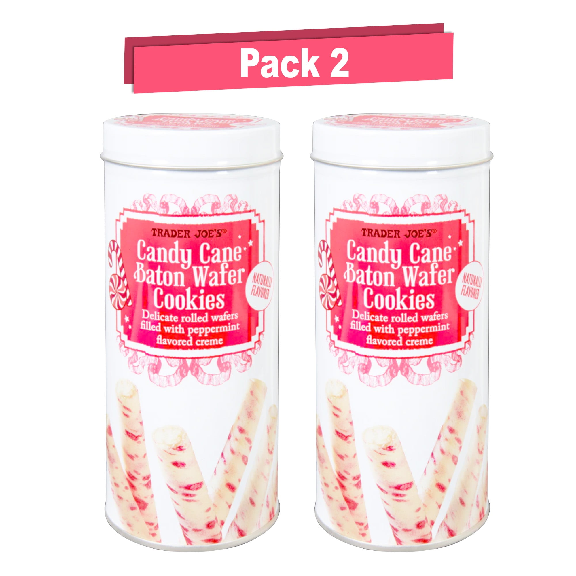 Candy Cane Baton Wafer Cookiest - Pack of 2 - Walmart.com
