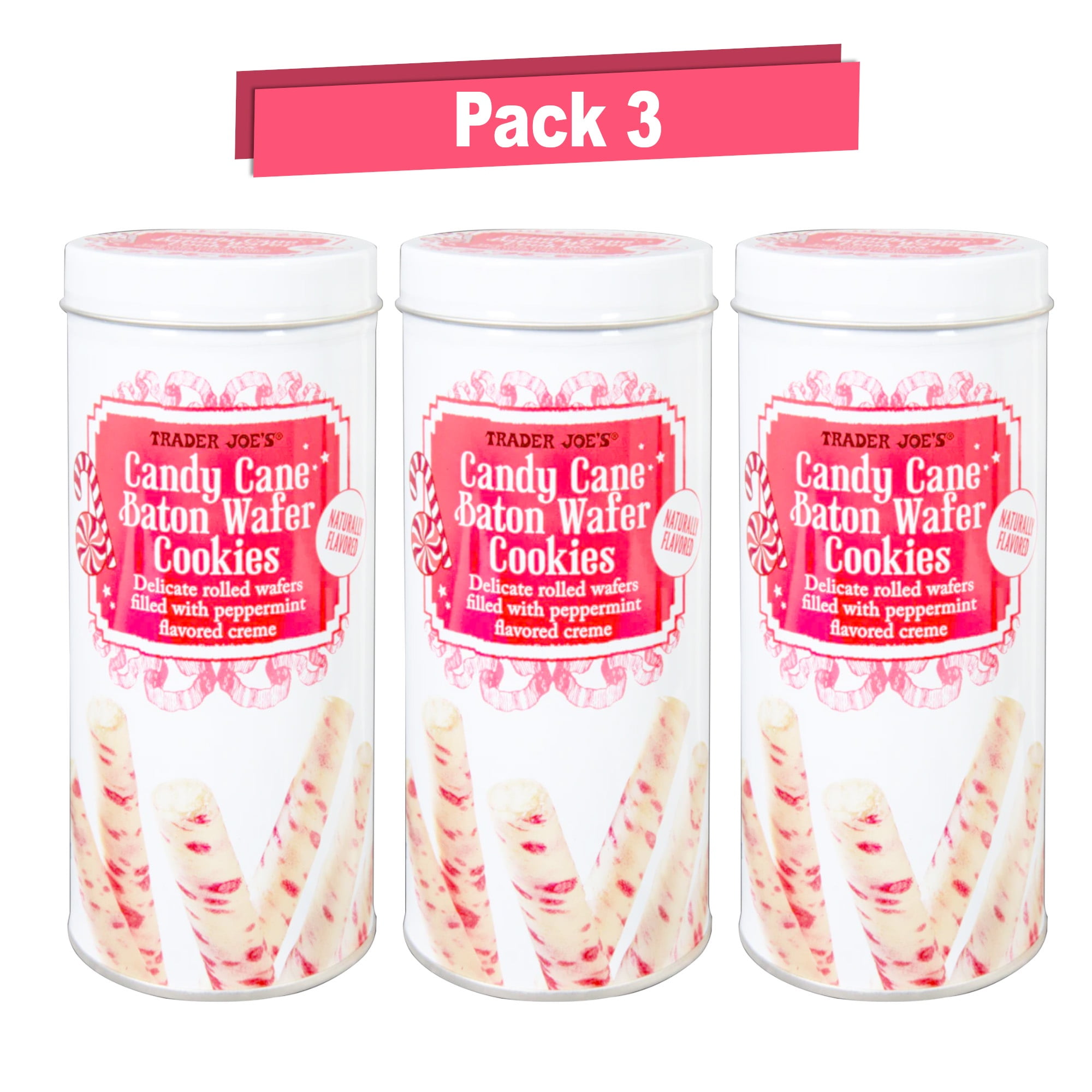 Candy Cane Baton Wafer Cookiest - Pack of 3 - Walmart.com