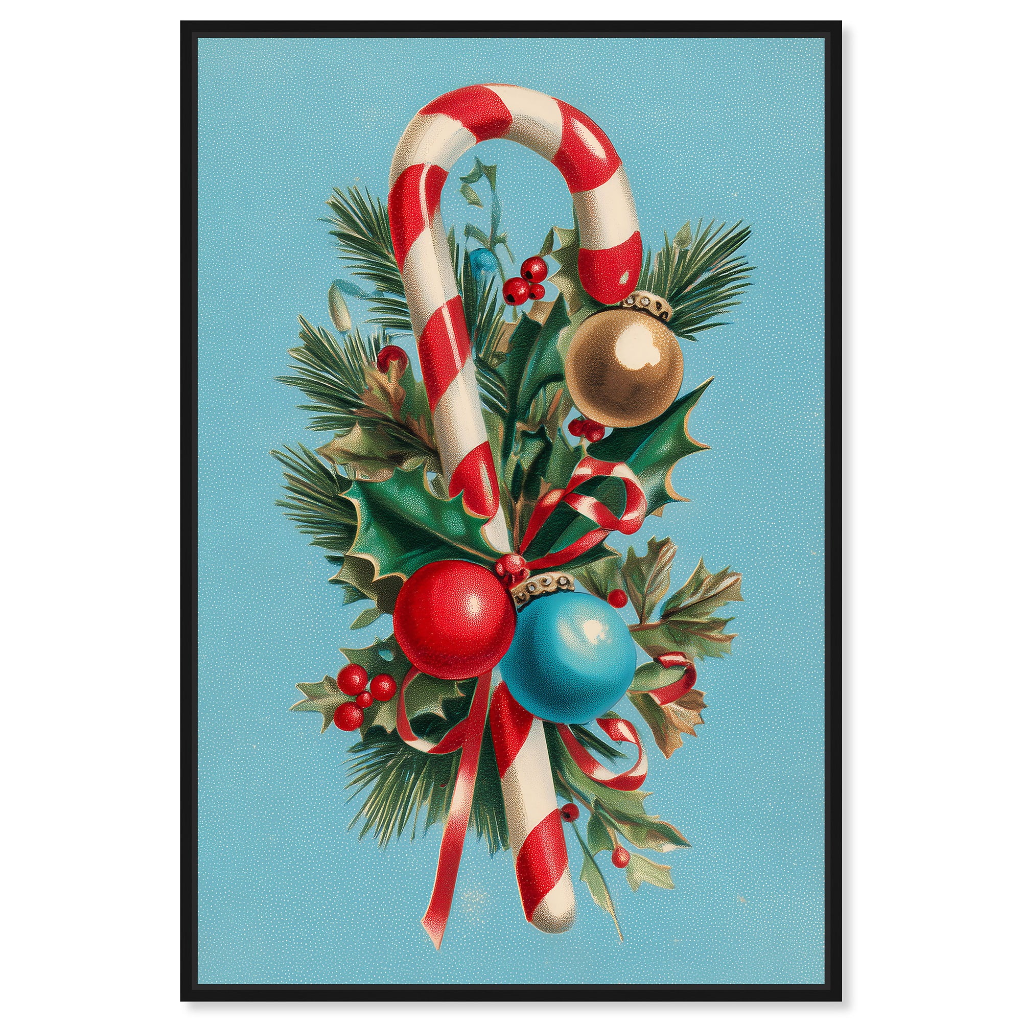 Candy Cane Bouquet II Canvas Print Christmas Wall Decor by Art Remedy ...