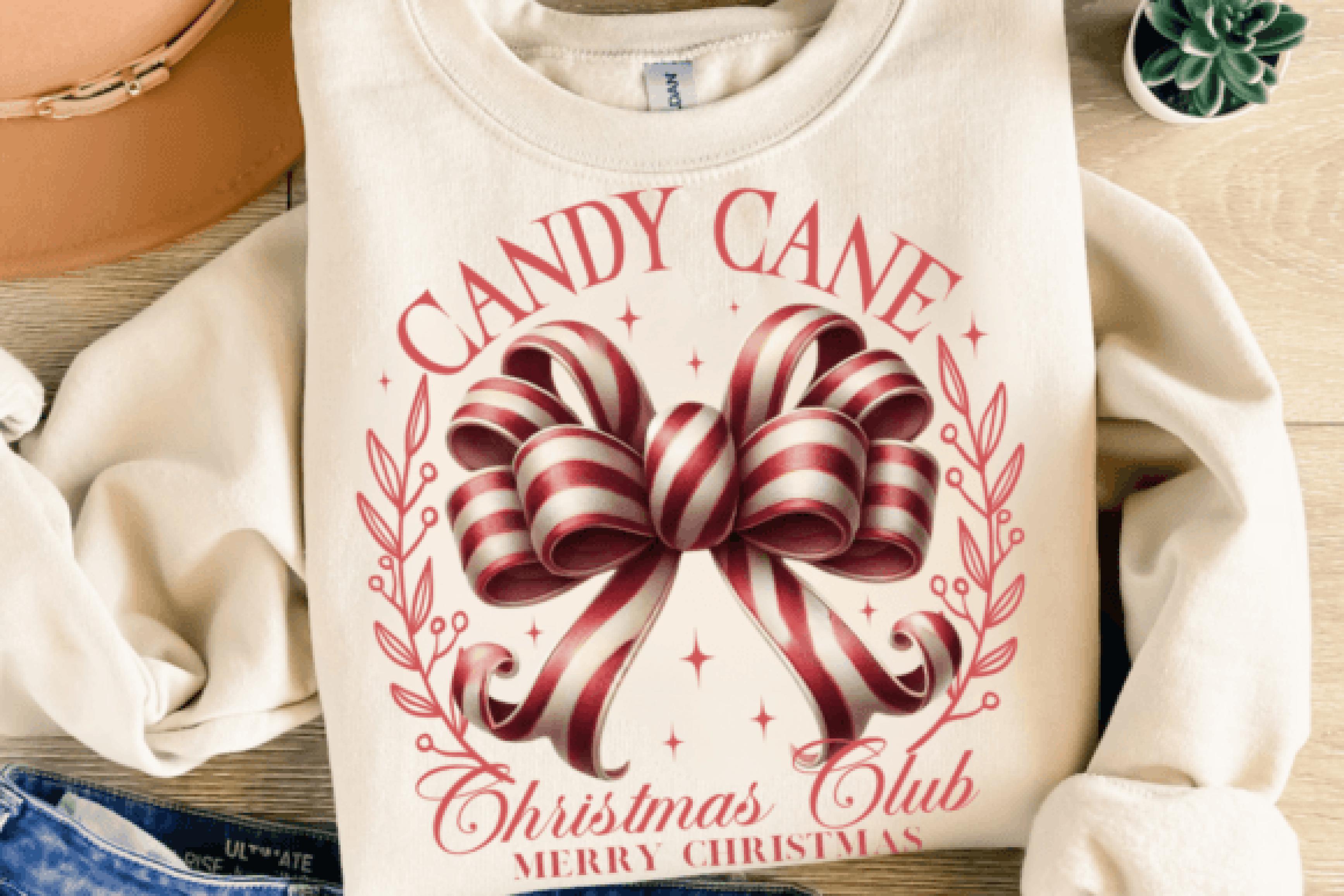 Candy Cane Christmas Club Retro Sweatshirt, Unisex Sweatshirt, No1 ...