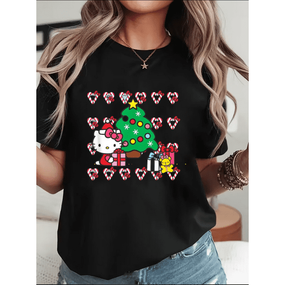 Candy Cane Christmas Holiday Graphic Festive Design Unisex T-Shirt up ...