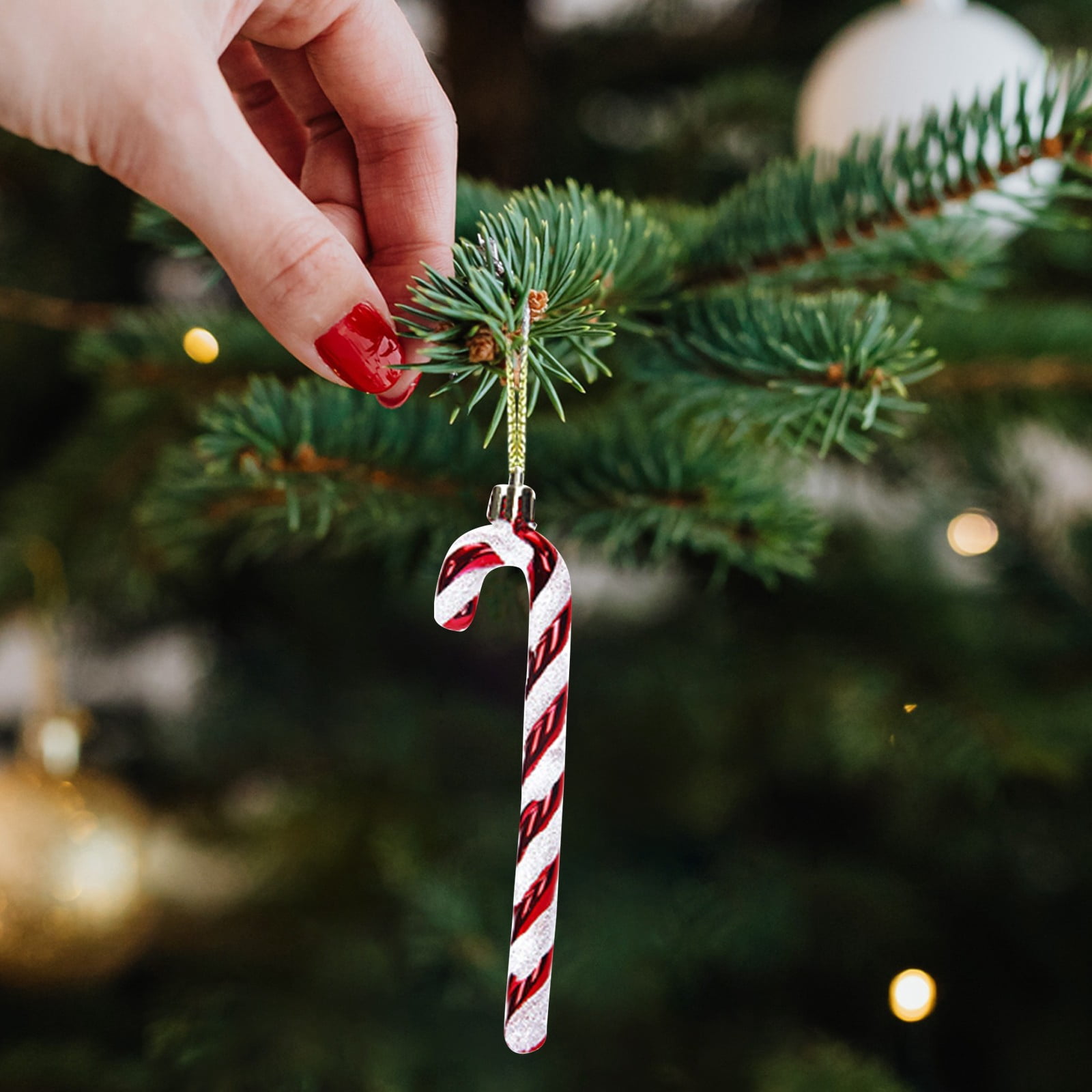 Candy Cane Christmas Tree Decorations Christmas Decoration Glossy ...