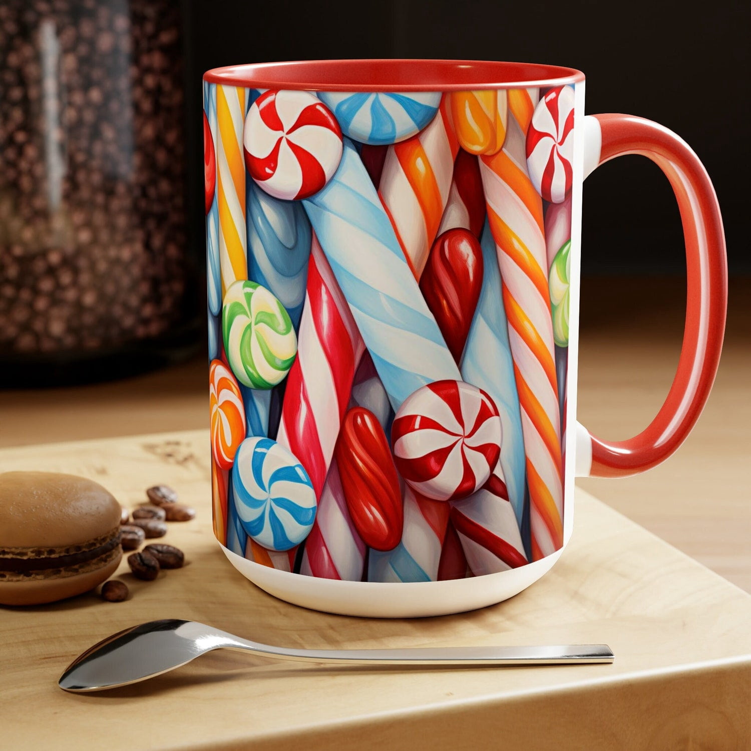 Candy Cane Coffee Mug Holiday Christmas Mug Large Ceramic - Walmart.com