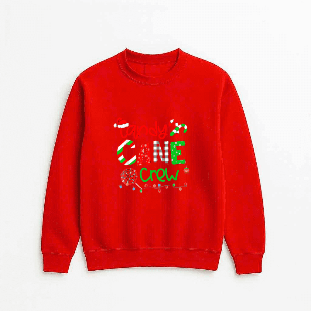 Candy Cane Crew 2025 Funny Family Holiday Festive Cheerful Matching ...
