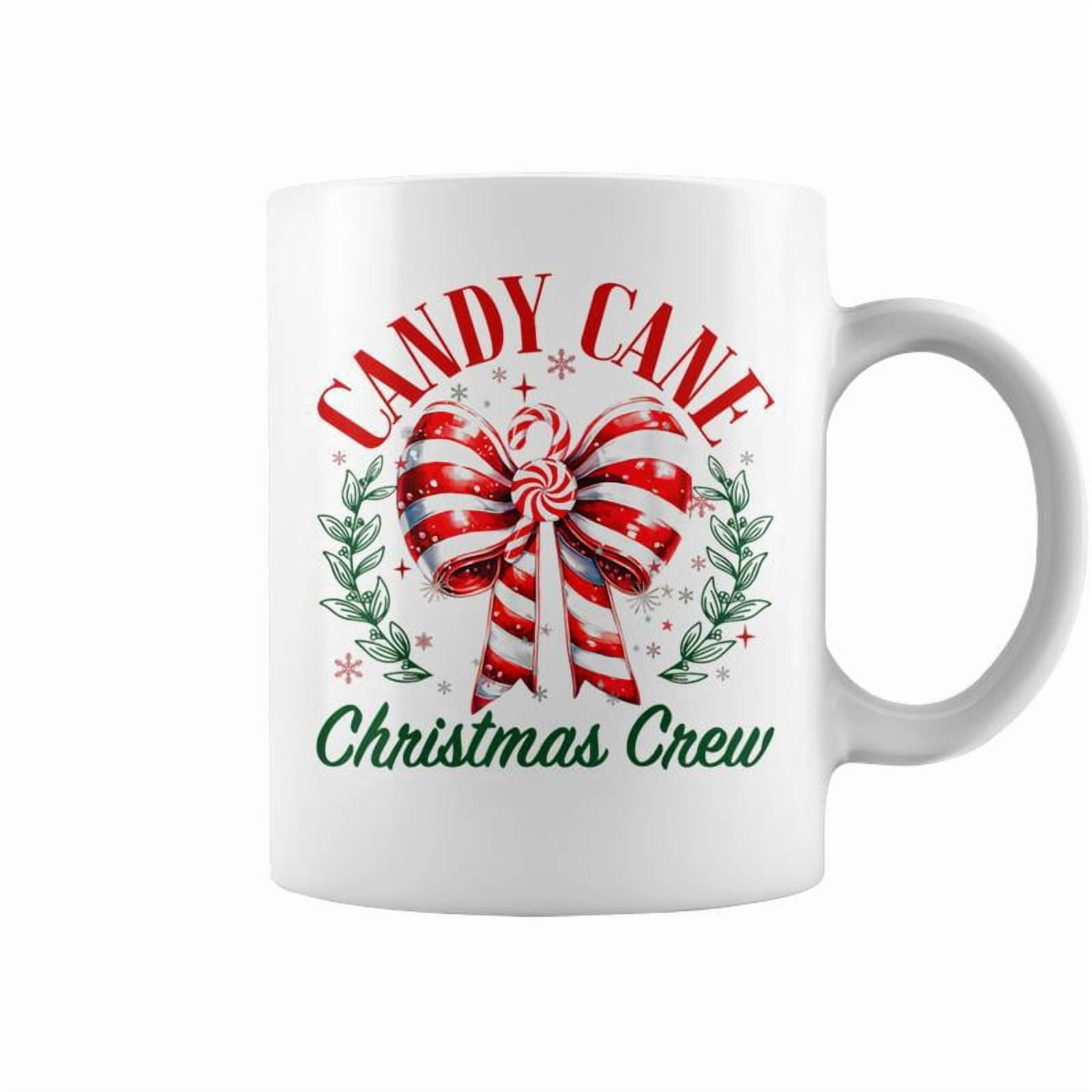 Candy Cane Crew Christmas Coquette Bow Sweet Candy Xmas Girl Coffee ...