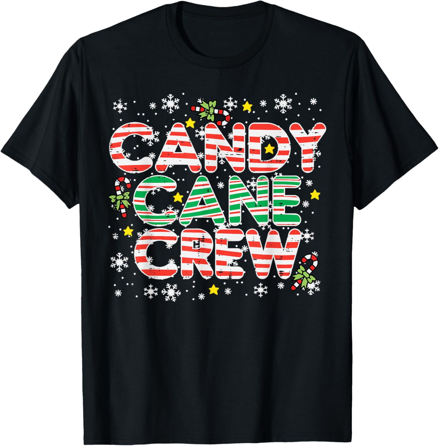 Candy Cane Crew Christmas Squad Matching Family Friends Kids T-Shirt ...