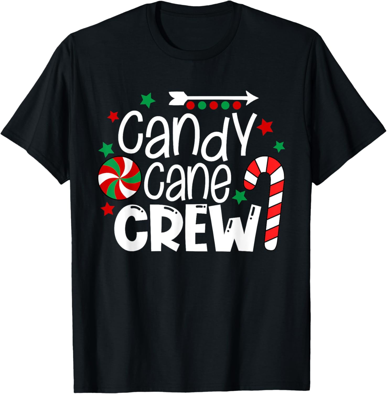 Candy Cane Crew Christmas Xmas Love Candy Boys Girls Kids T-Shirt ...