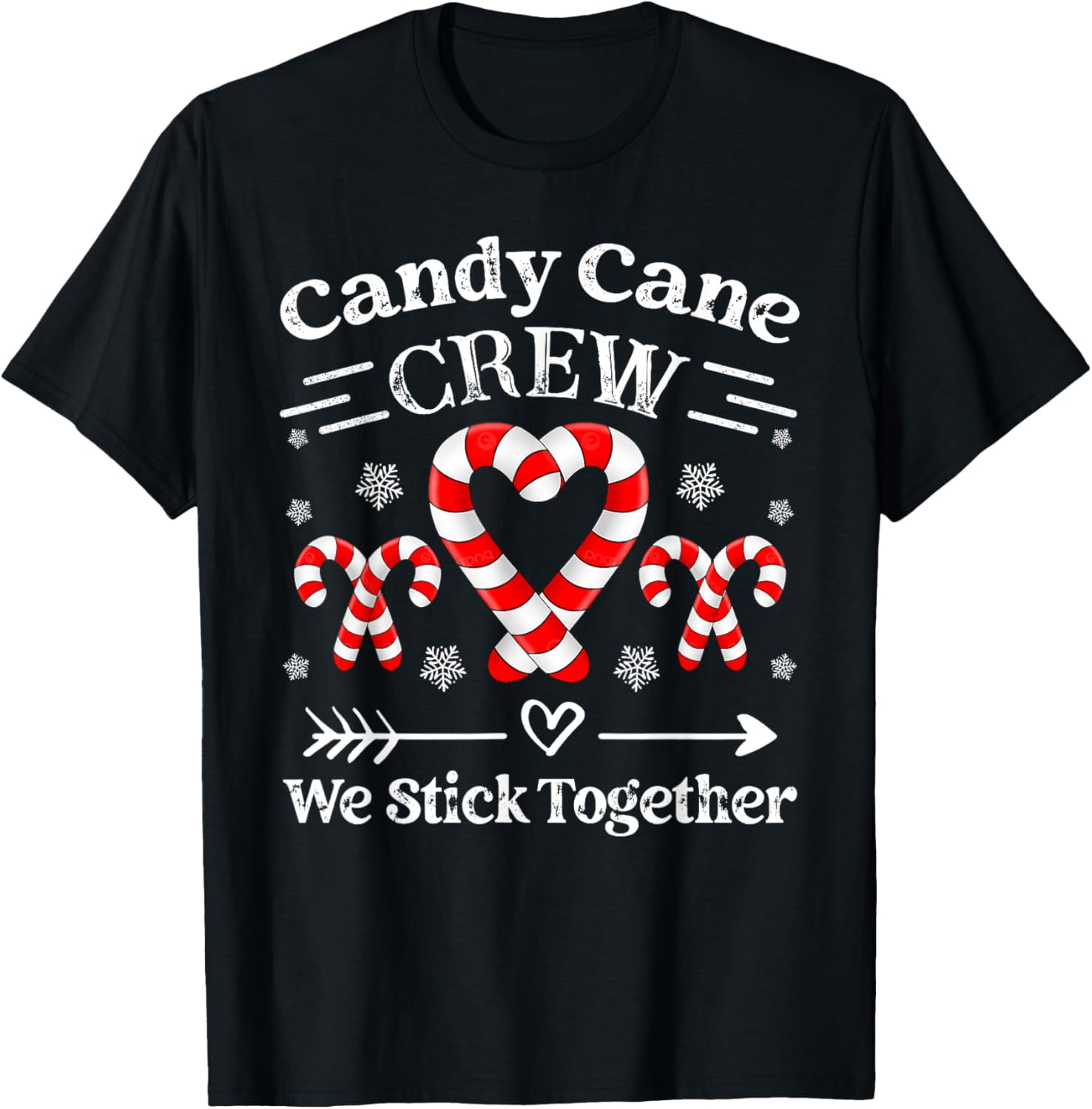 Candy Cane Crew Family Matching Christmas Xmas T-Shirt - Walmart.com