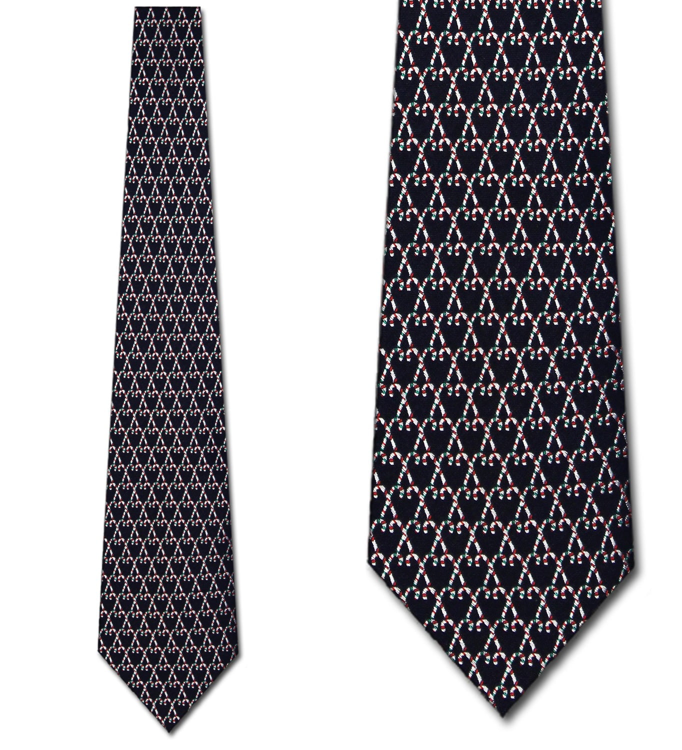 Candy Cane Criss Cross Necktie Mens Tie - Walmart.com