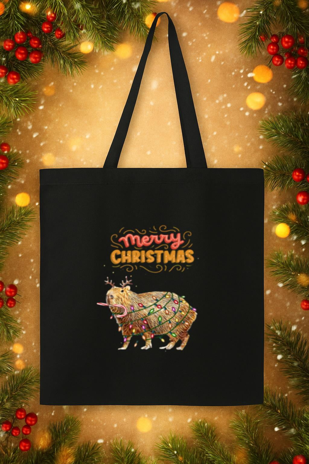 Candy Cane Cutie Christmas Design Holiday Graphic Tote Bag - Walmart.com