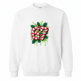 Candy Cane Drip 67 Meme Christmas Number Holiday Art Sweatshirt, up to ...