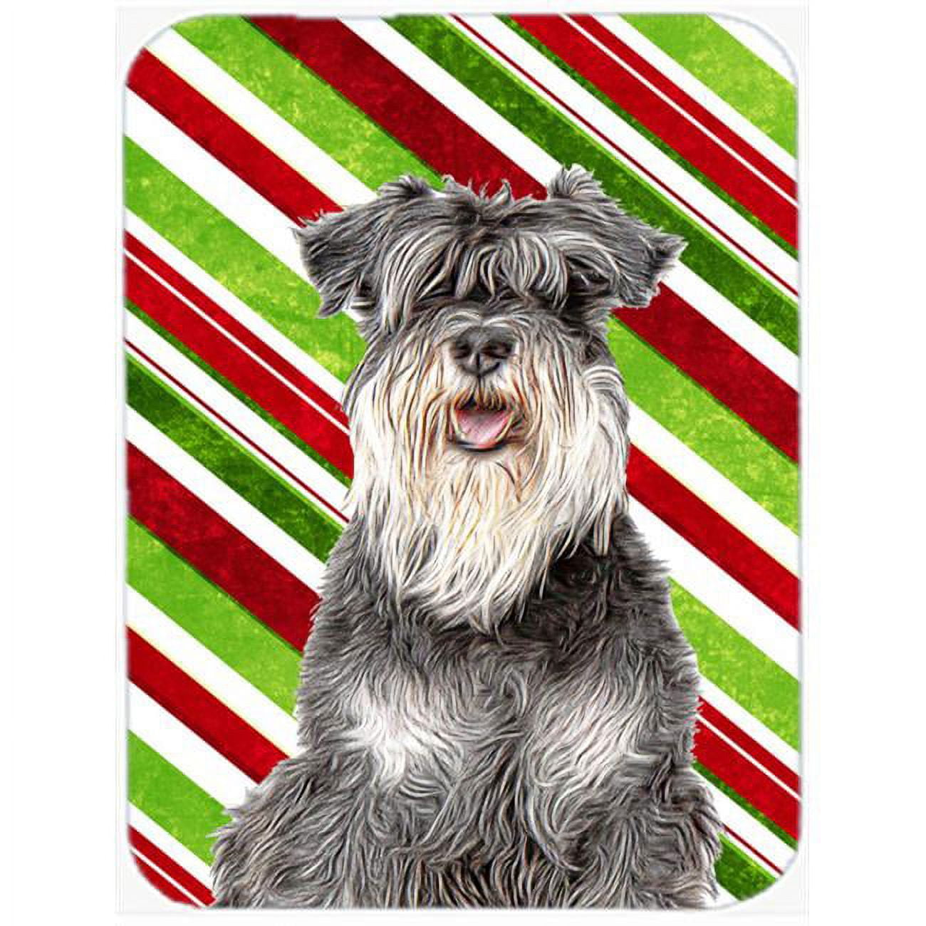 Candy Cane Holiday Christmas Schnauzer Mouse Pad, Hot Pad or Trivet ...