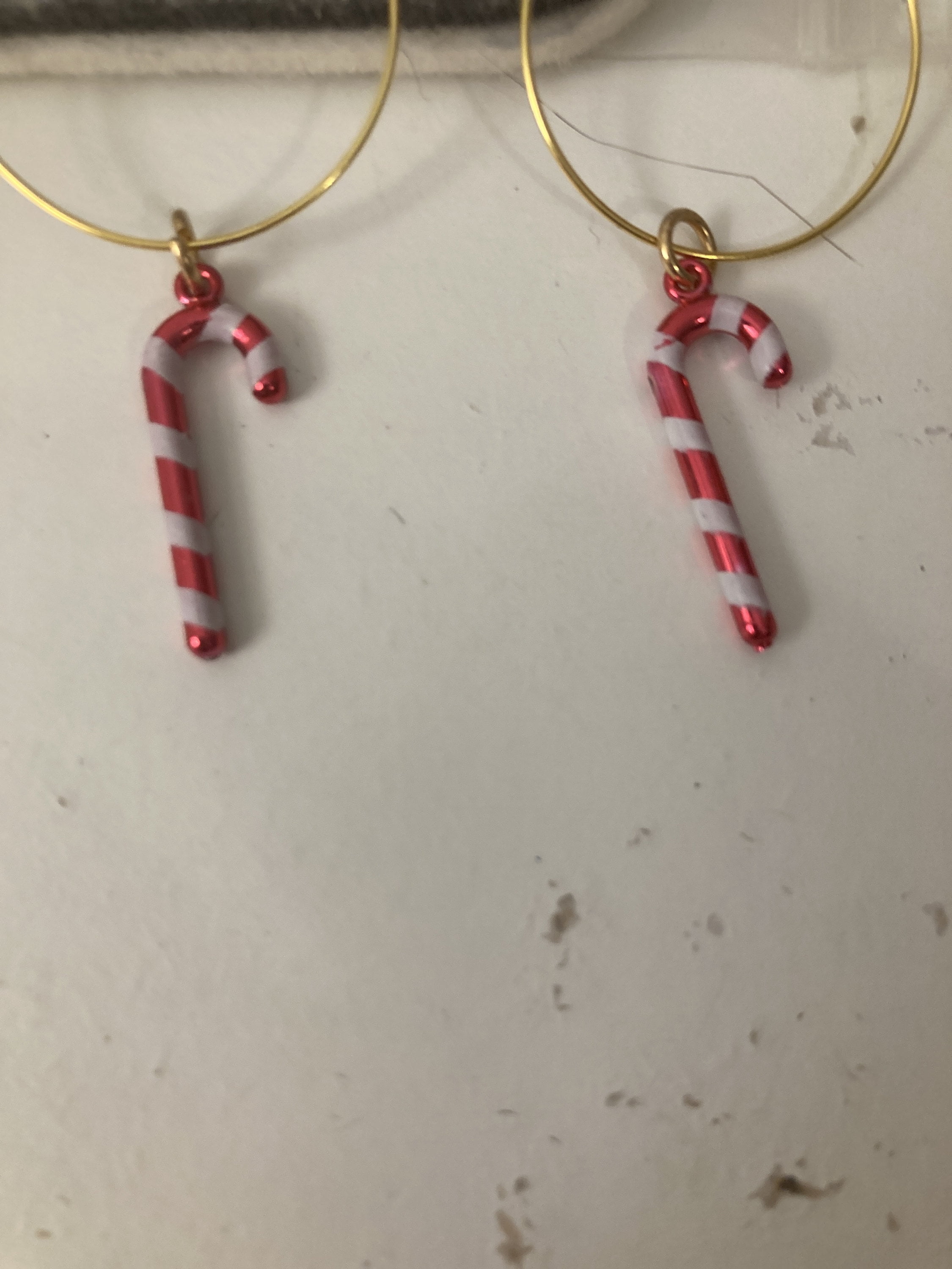 Candy Cane Hoop earrings - Walmart.com