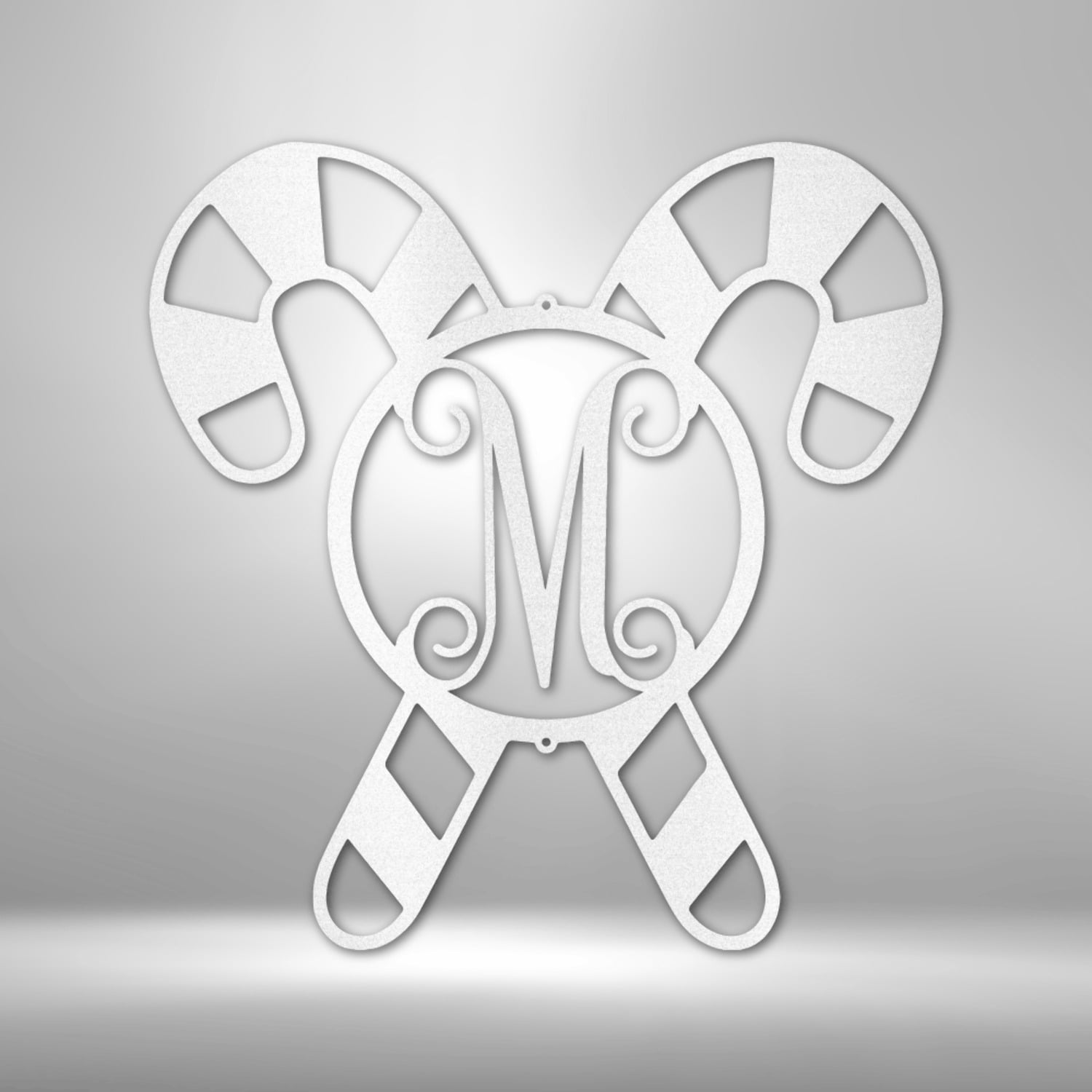 Custom Candy Cane Initial Metal Monogram Wall Sign - SS039 - Walmart.com