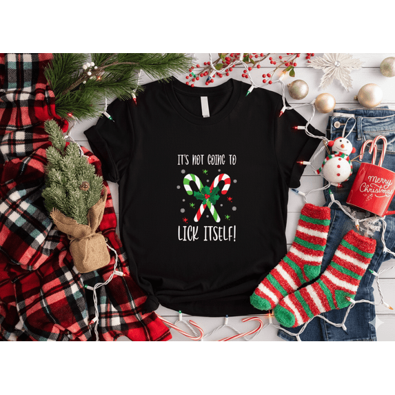 Candy Cane Jokes Funny Holiday Sweet Humor Graphic Unisex T-Shirt, up ...