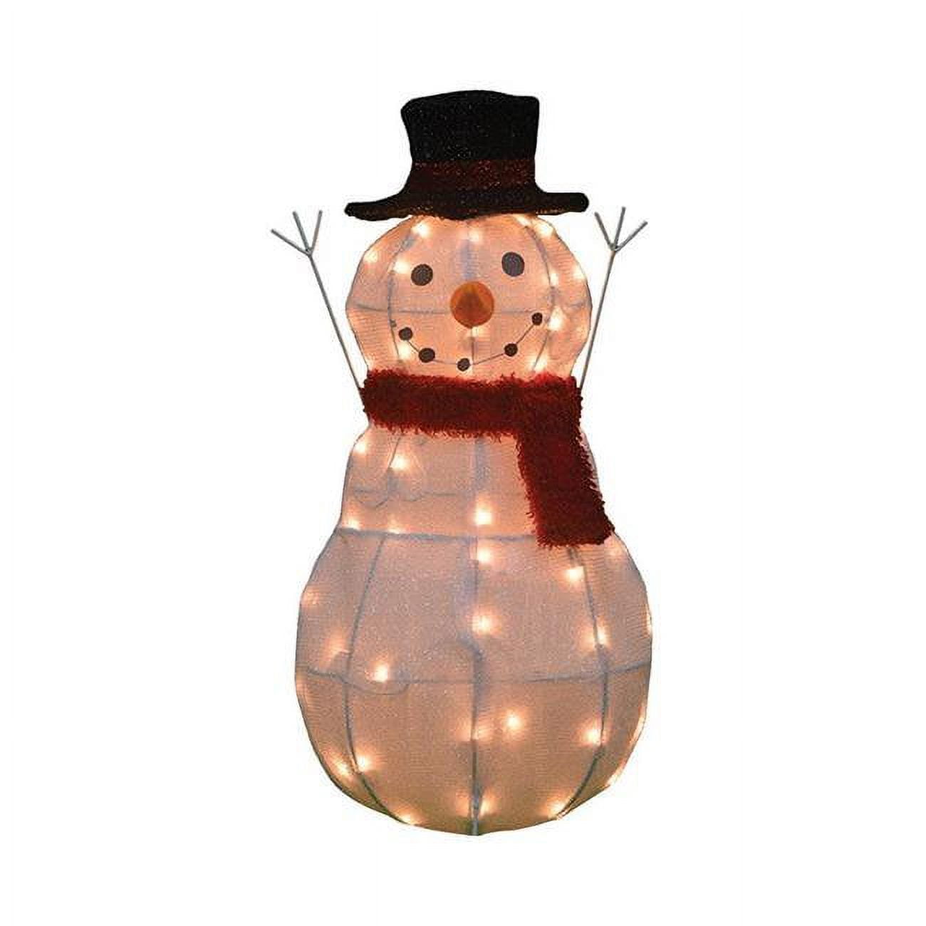 Candy Cane Lane Incandescent Pre-Lit Snowman 28 in. Yard Decor ...