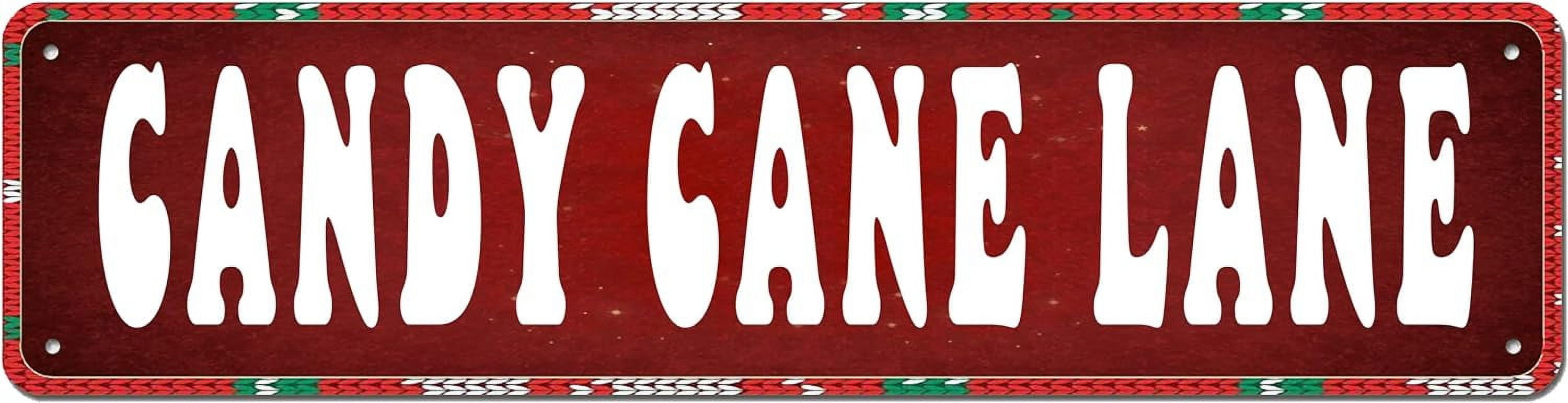 Candy Cane Lane Sign Christmas Street Road Sign Plaque Sign Tin Sign ...