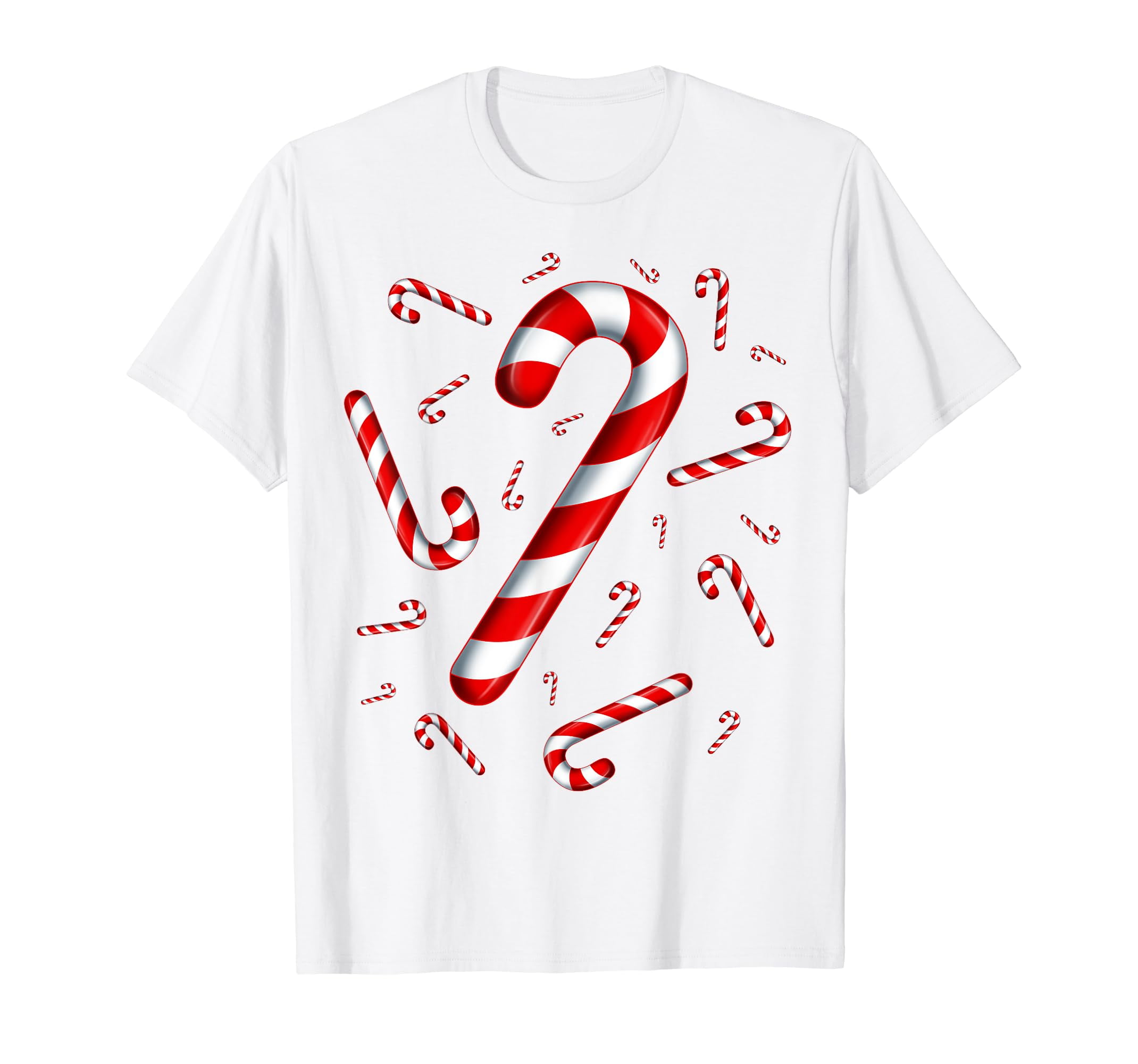 Candy Cane Merry and Bright Red and White Candy Costume T-Shirt White ...