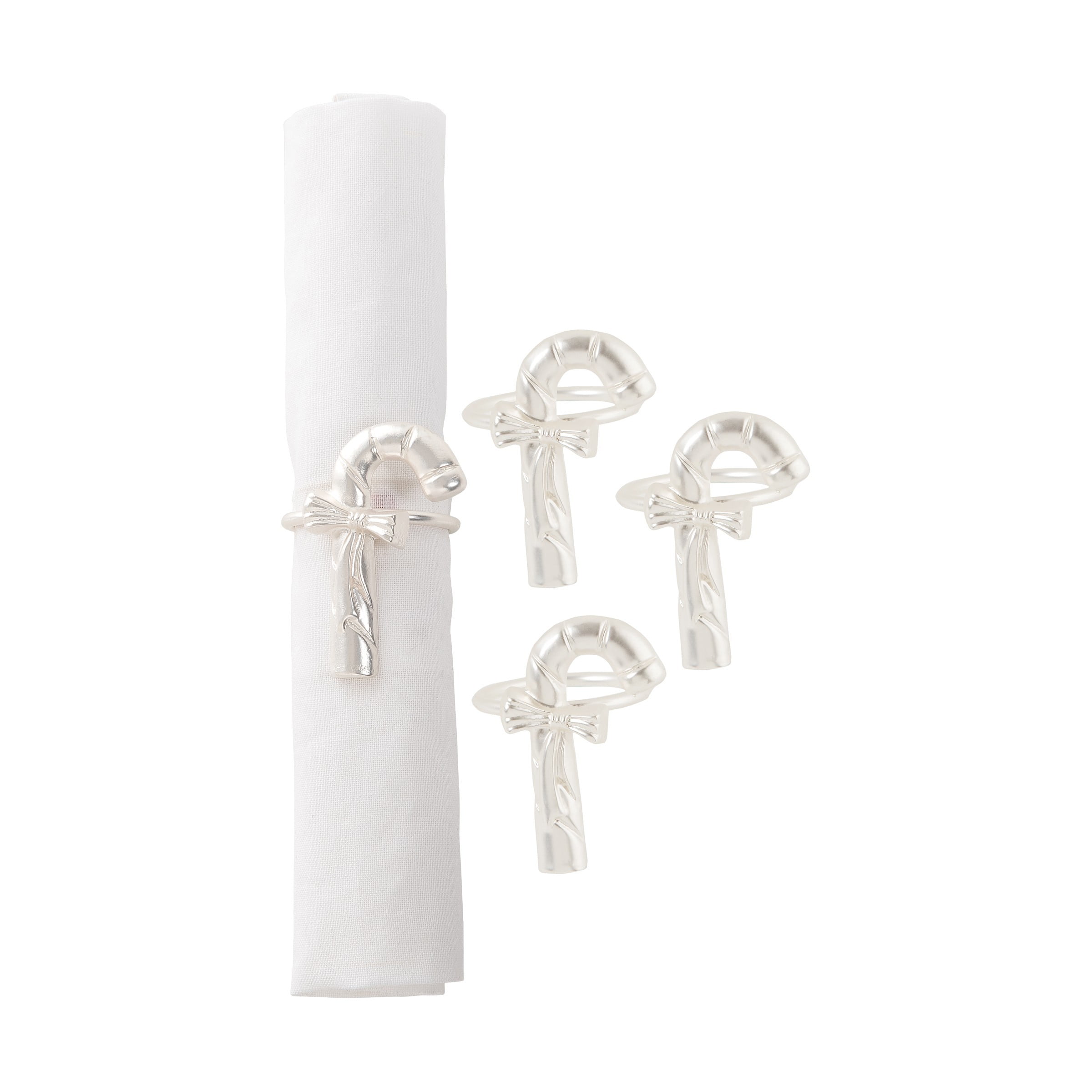 Candy Cane Napkin Ring, Set of 4 - Walmart.com