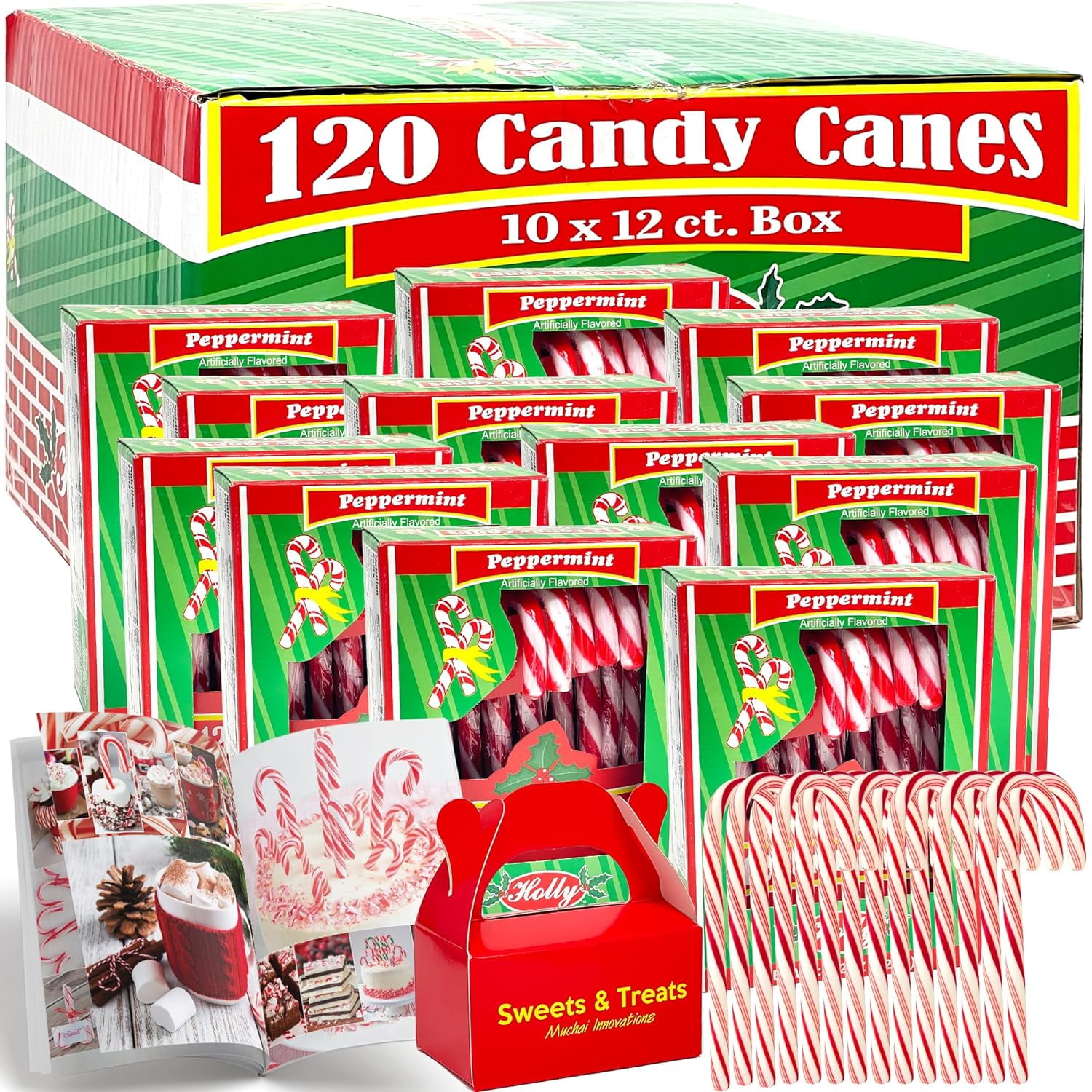Candy Cane Peppermint Flavored | Red & White Stripes Individually ...