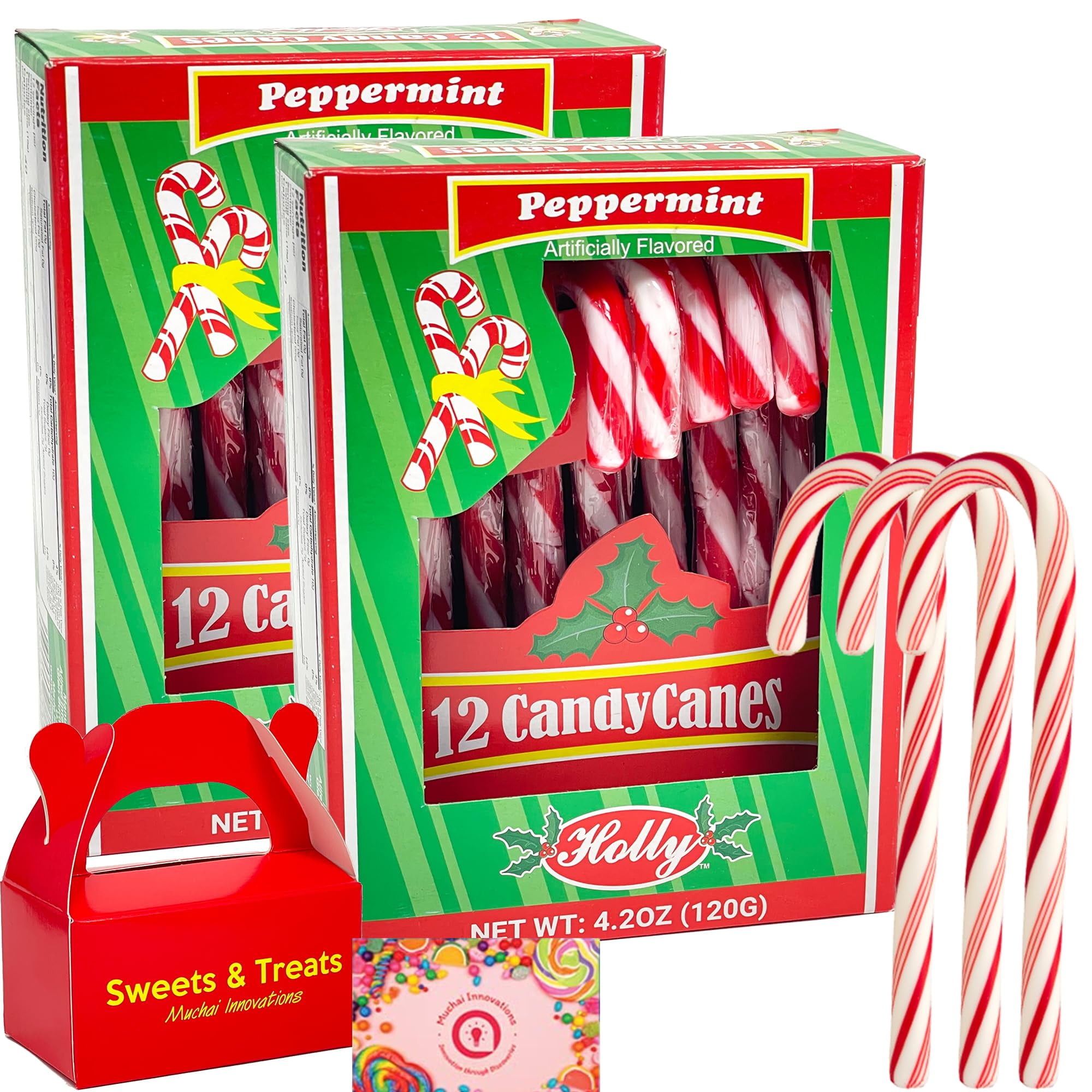 Candy Cane Peppermint Flavored | Red & White Stripes Individually ...