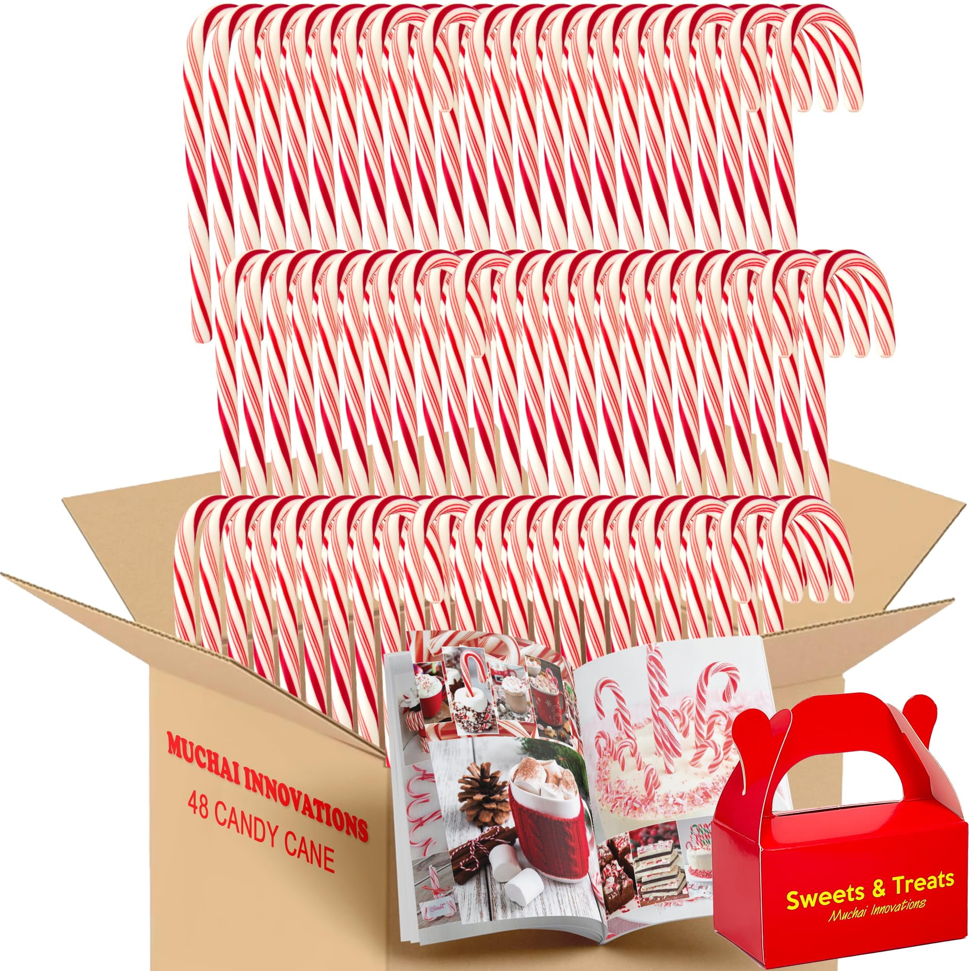 Candy Cane Peppermint Flavored | Red & White Stripes Individually ...