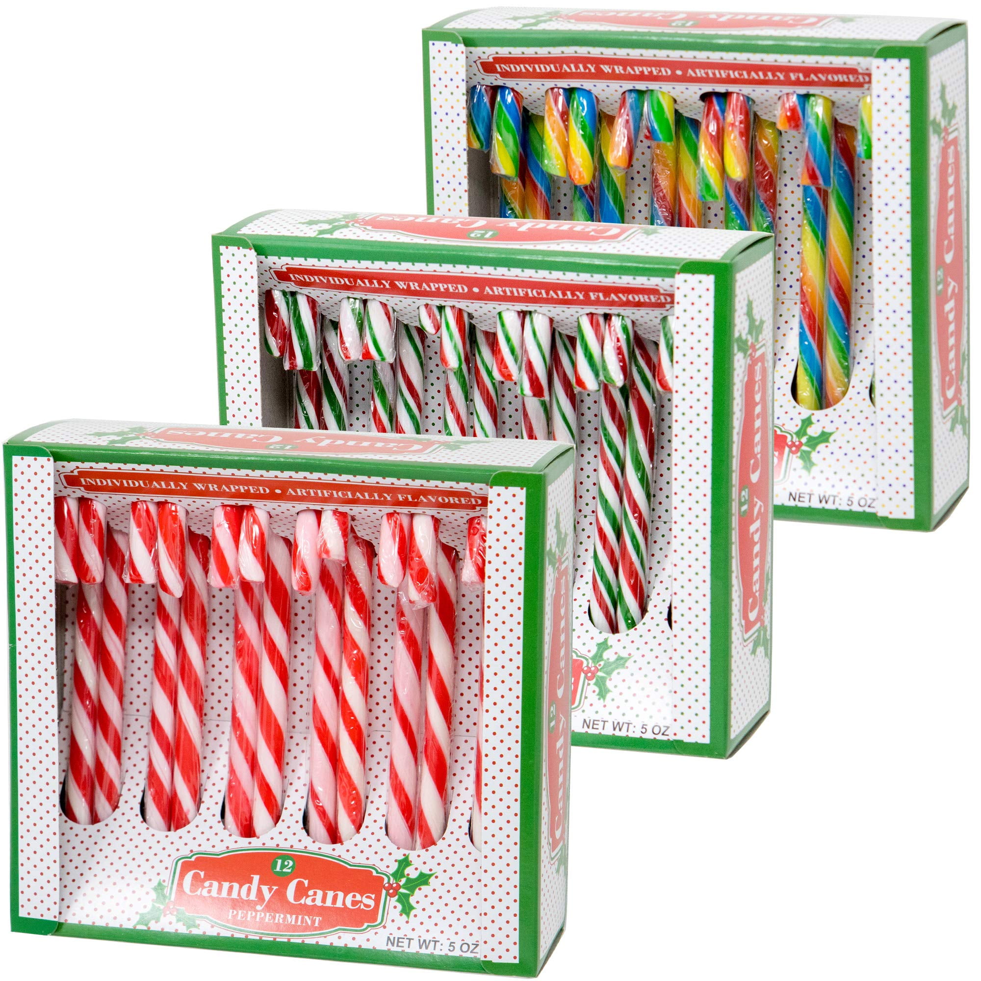 Candy Cane Peppermint Red, BCF26 Green, White & Rainbow Cherry Gift Set ...