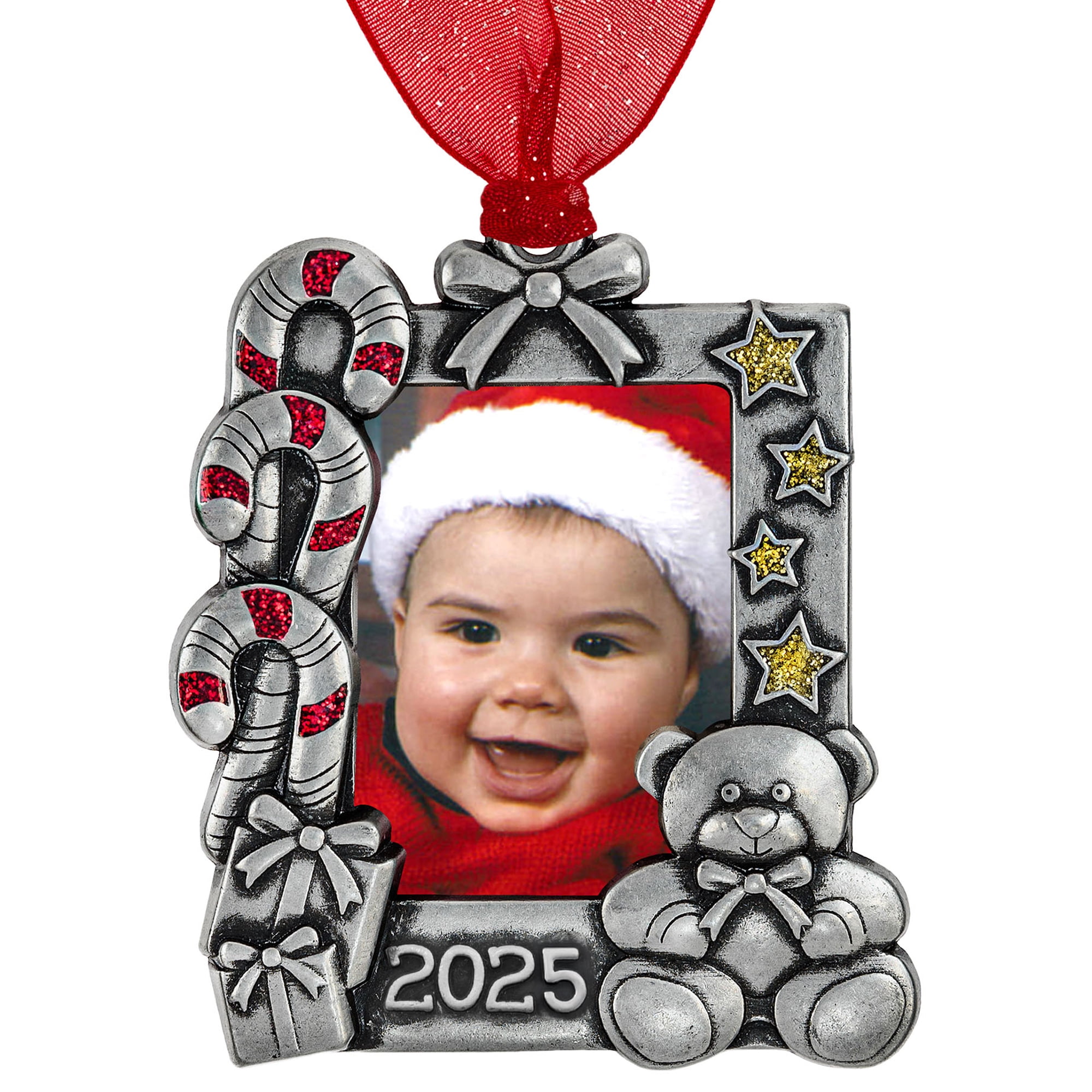 Candy Cane Photo Picture Frame Baby Ornament - Walmart.com