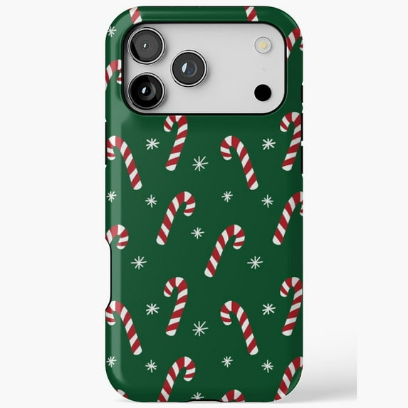 Candy Cane Red Green Pattern Case for iPhone 11 12 13 14 15 16 17 Pro ...