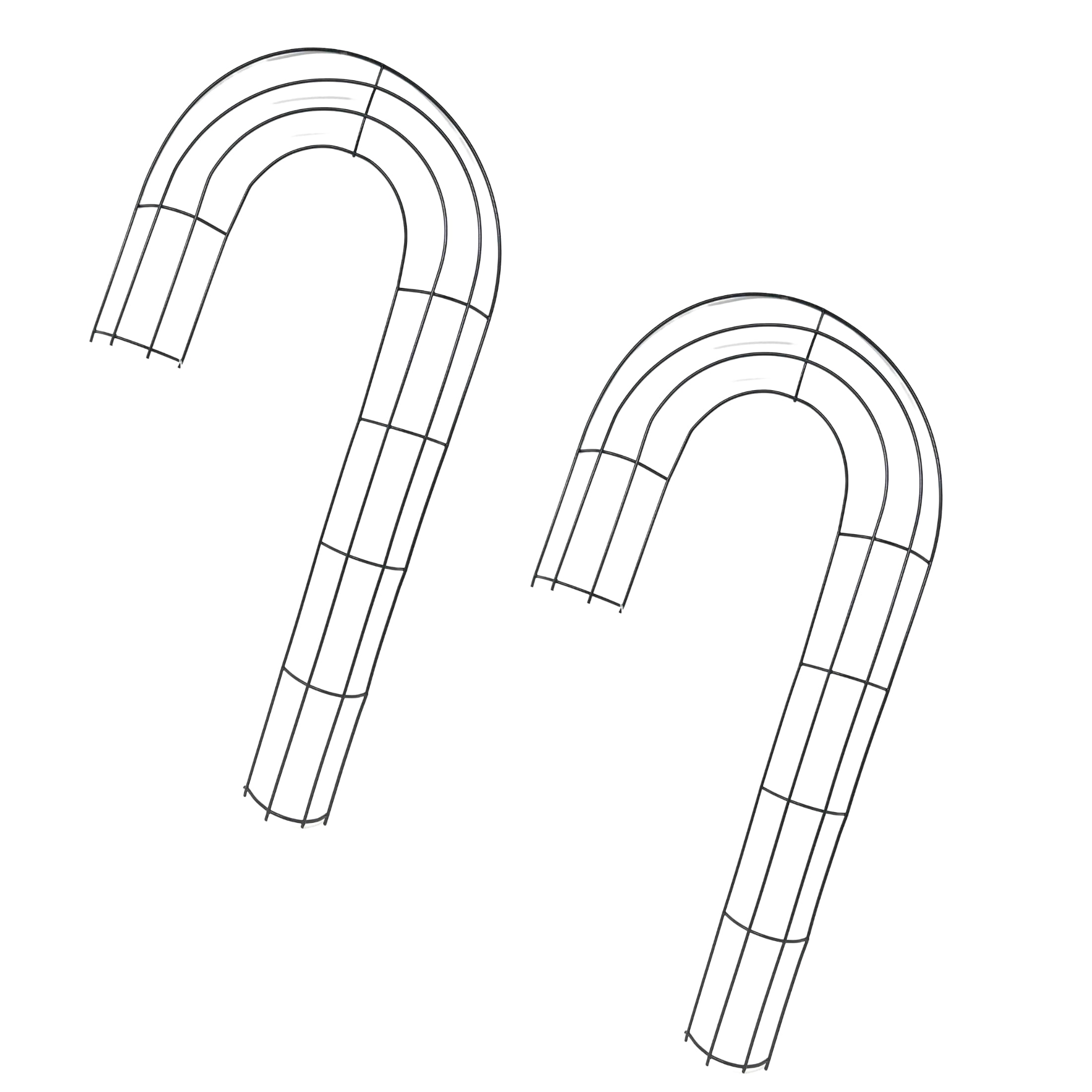 Candy Cane Shaped Wire Wreath Frame, 20.5-in. Metal J Letter Form ...