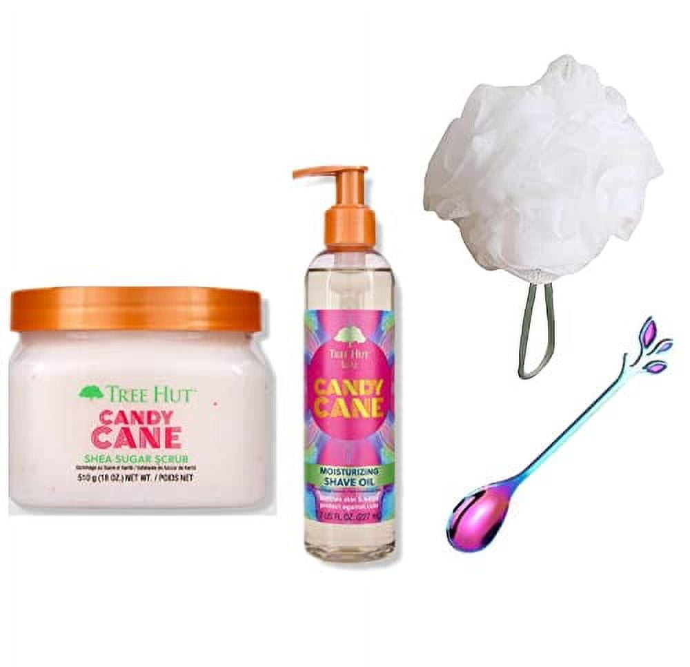 Candy Cane Shea Sugar Scrub Set! Includes Body Scrub, Shave Oil, Spoon ...