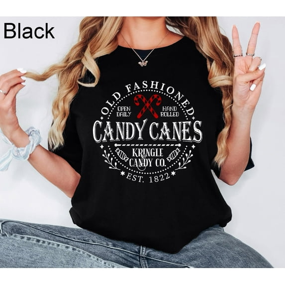 Candy Cane Shirt, North Pole T-Shirt, Retro Christmas T-Shirt, Candy ...