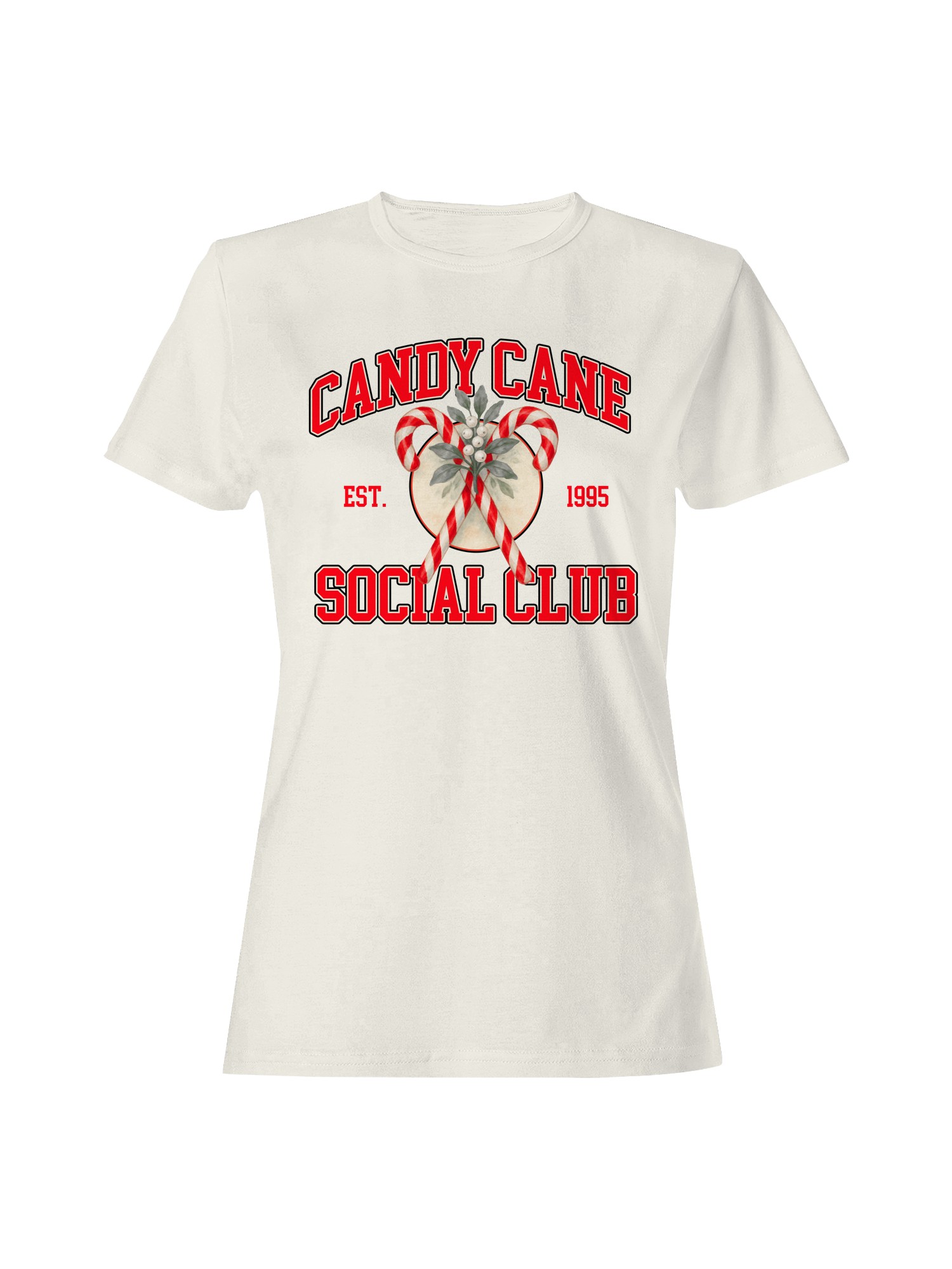 Candy Cane Social Club 1995 Women's T-shirt - Walmart.com