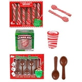 Candy Cane Spoon Bundle - 6 Peppermint Flavored Edible Peppermint ...