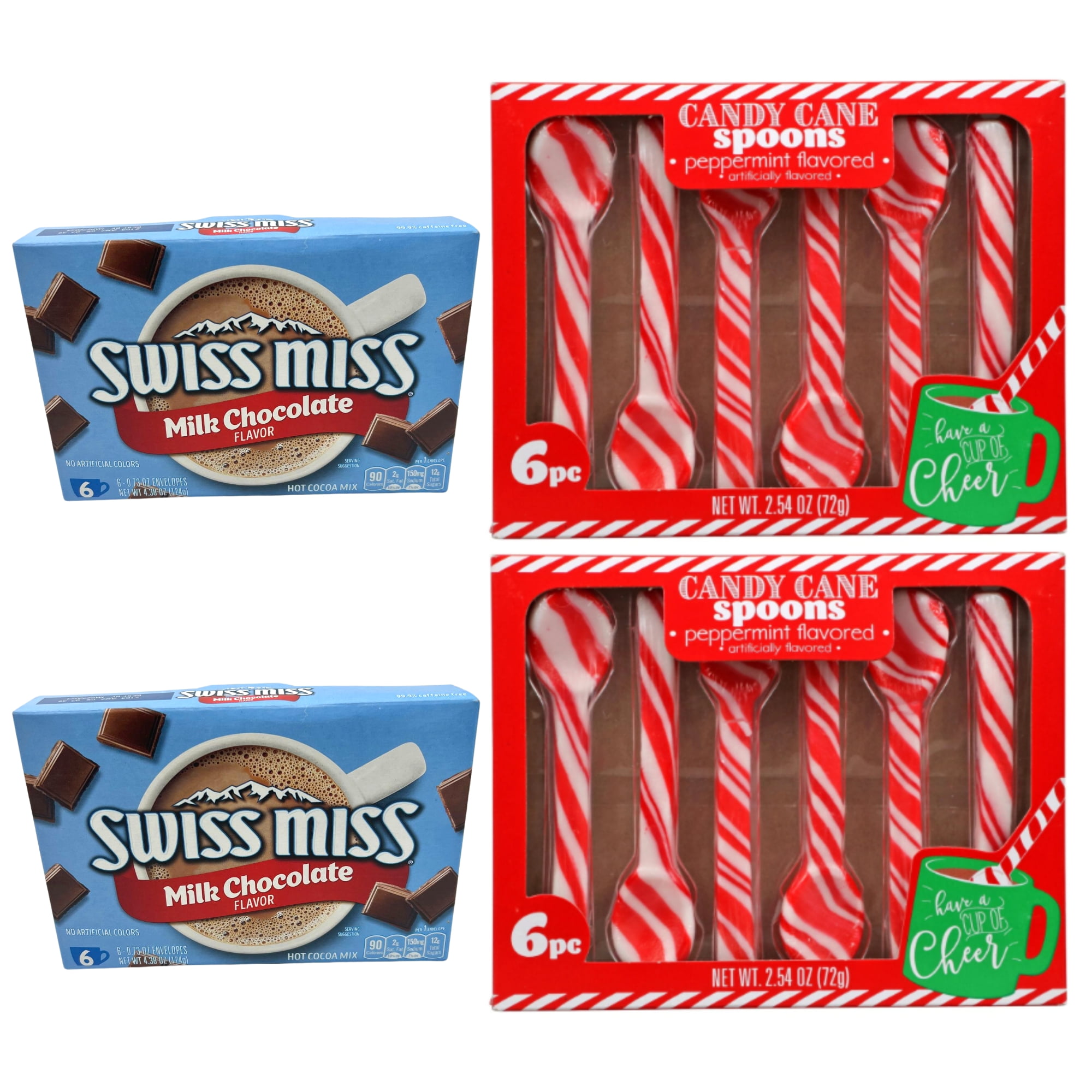 Candy Cane Spoons Peppermint Flavored & Milk Hot Chocolate Mix ...